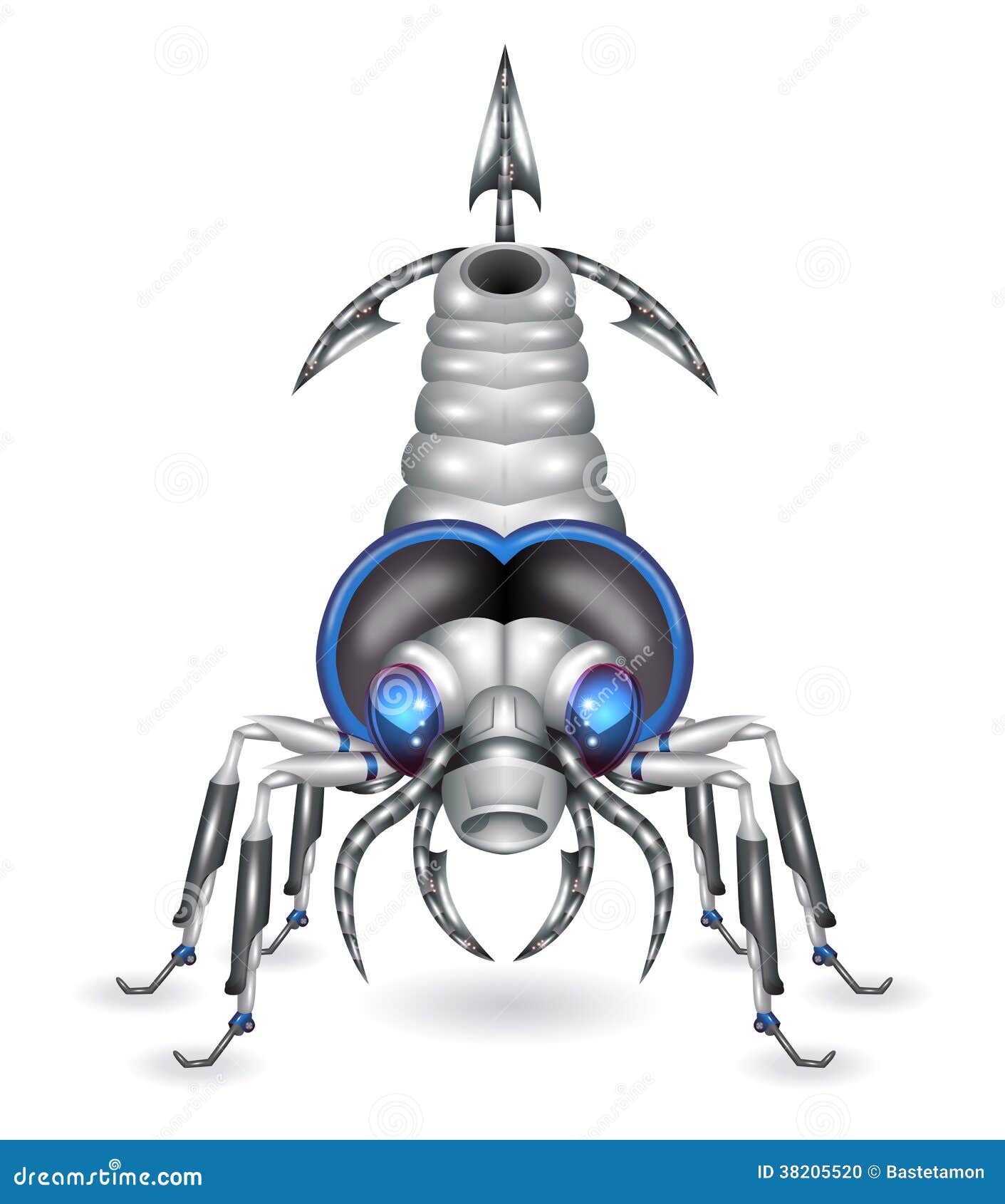Robot-insect stock vector. Illustration of robot, blade - 38205520