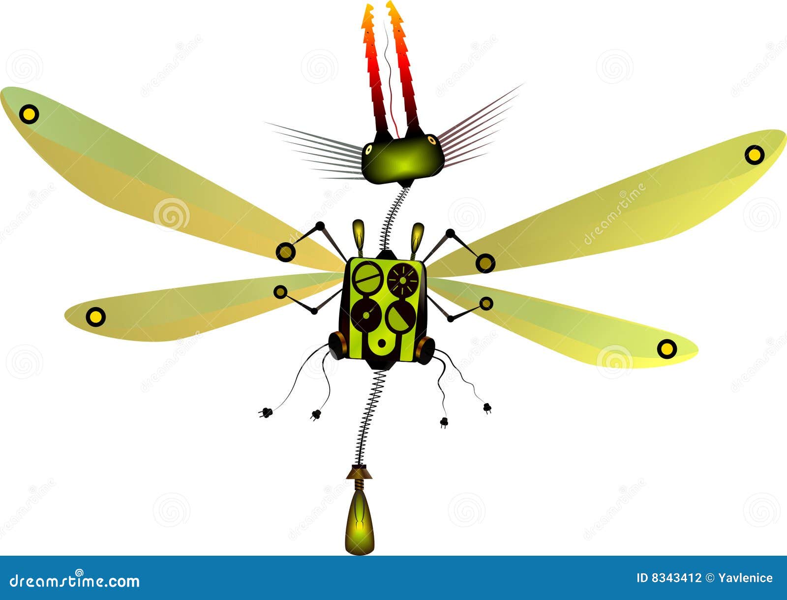 Robot insect stock vector. Illustration of imagination - 8343412