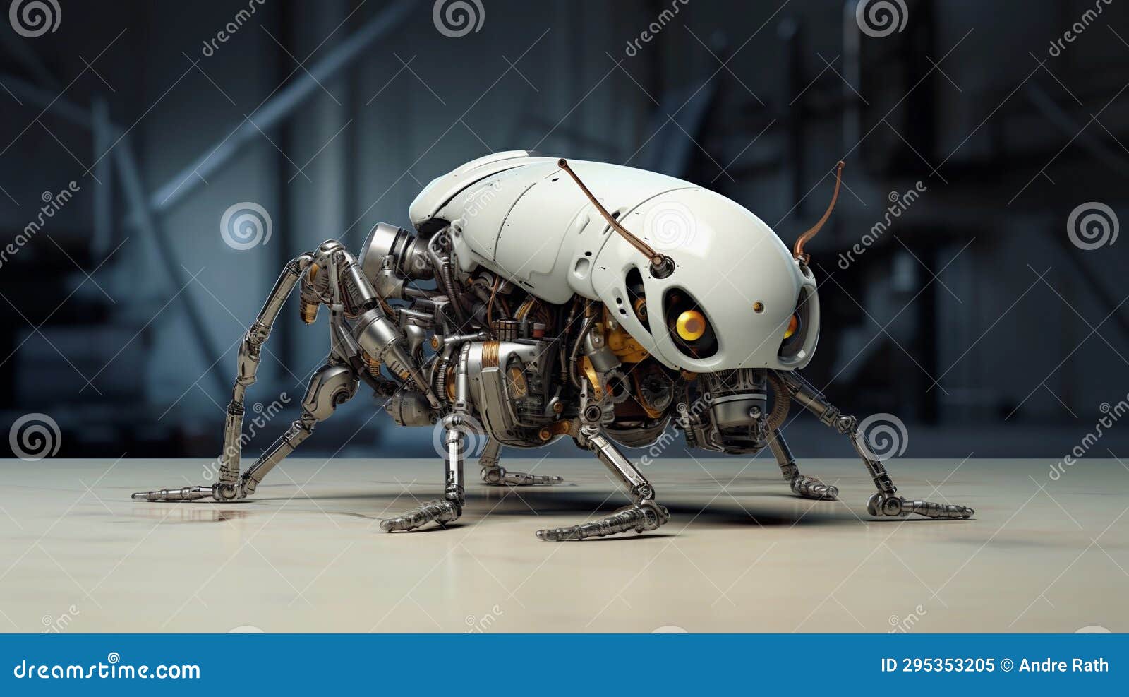 A robot insect, beetle. stock illustration. Illustration of gears ...