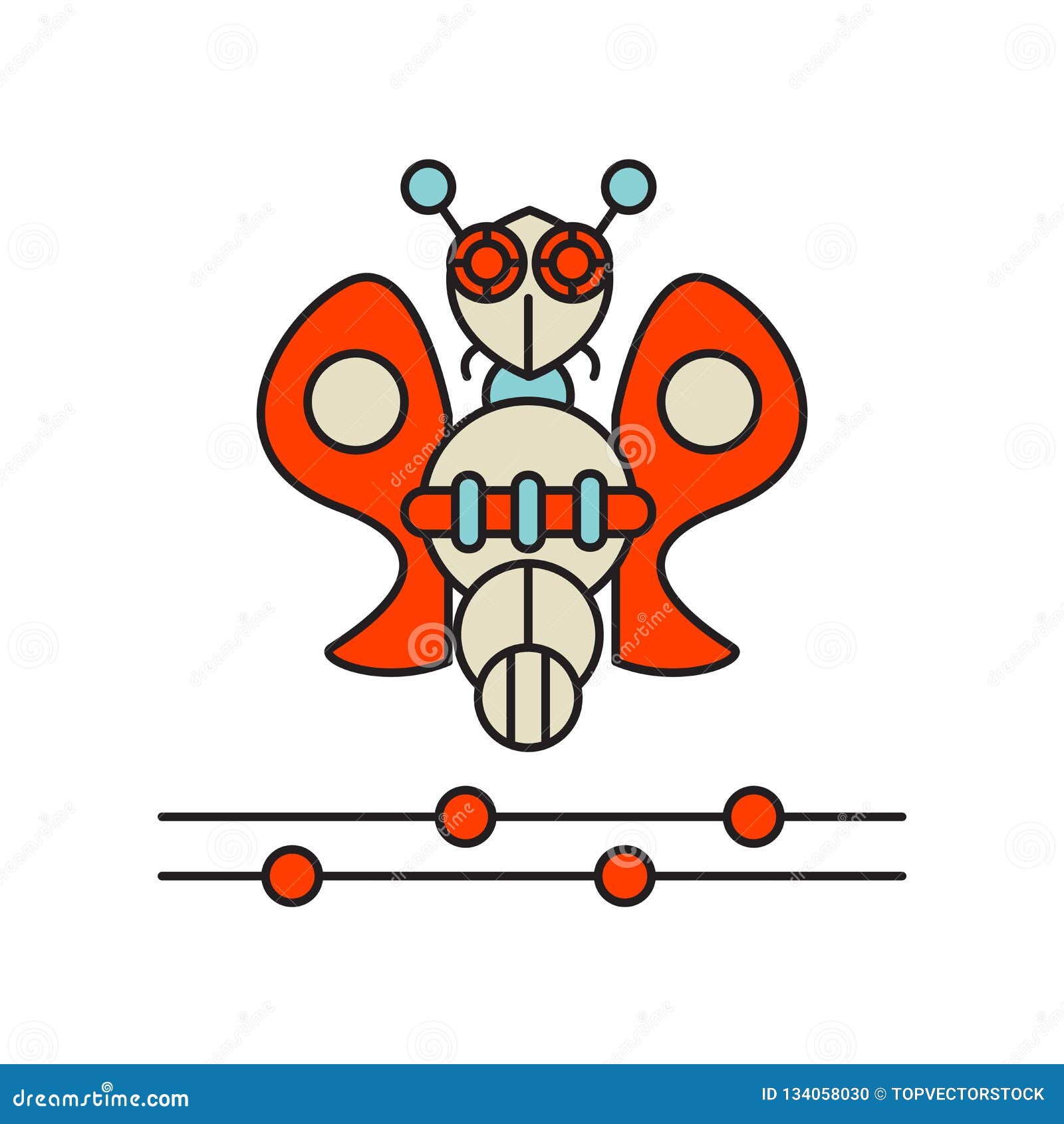 Robot Insect Icon Vector Isolated on White Background, Robot Insect ...