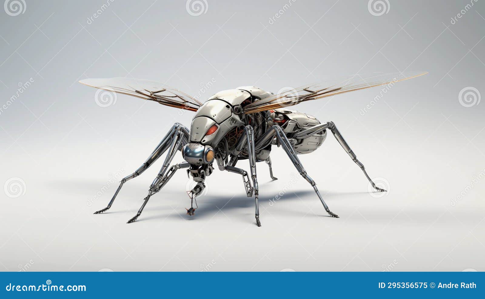 A robot insect, mosquito. stock illustration. Illustration of machine ...