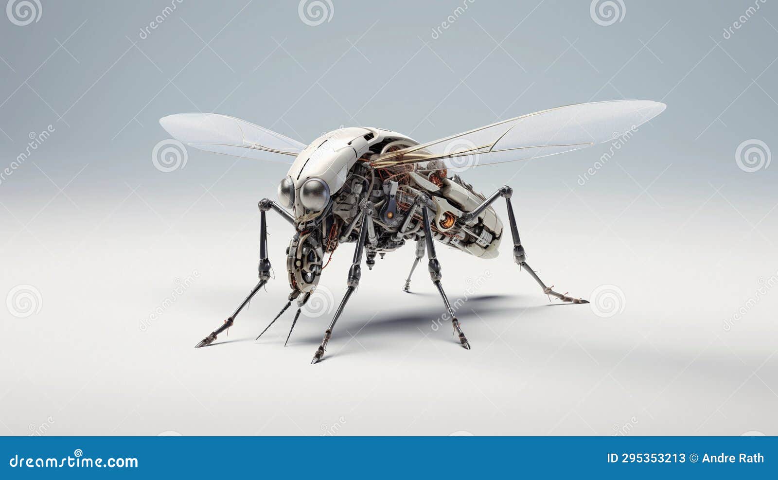A robot insect, mosquito. stock illustration. Illustration of iron ...