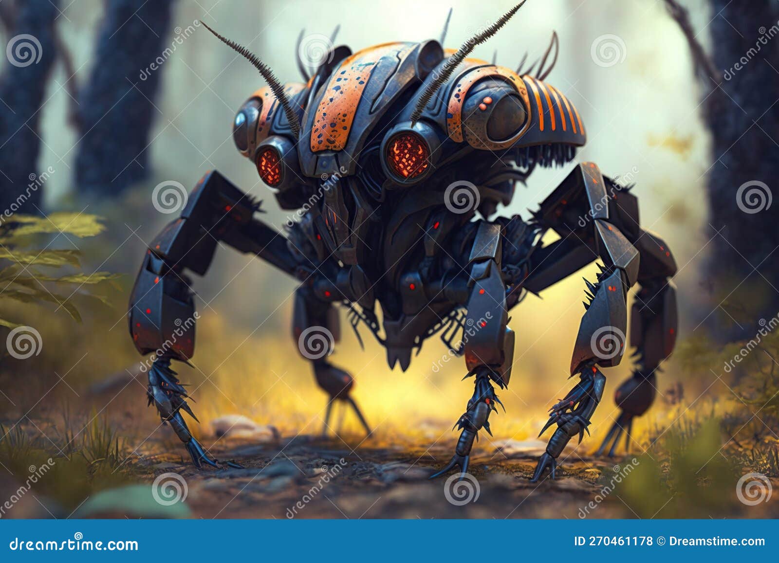 Robot Insect Soldier, Created with Generative AI Technology Stock ...