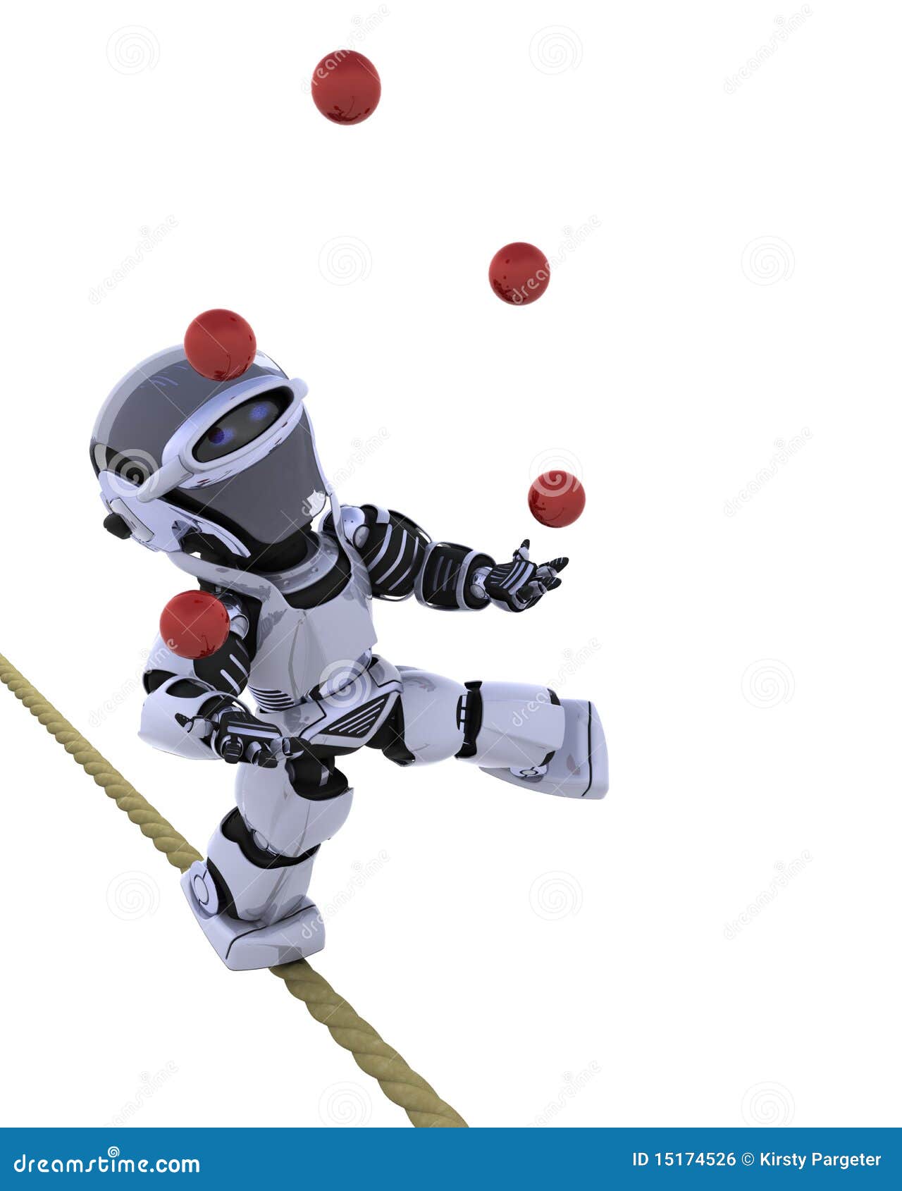 Robot juggling stock illustration. Illustration of future - 15174526