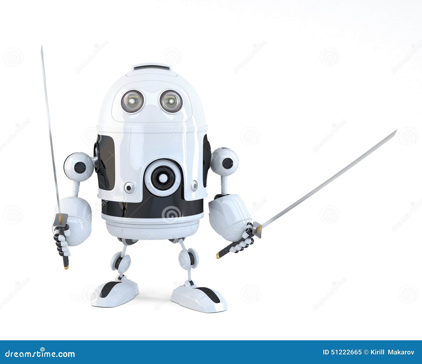Robot With Katana Sword. Technology Concept. . Contains Clipping Path ...