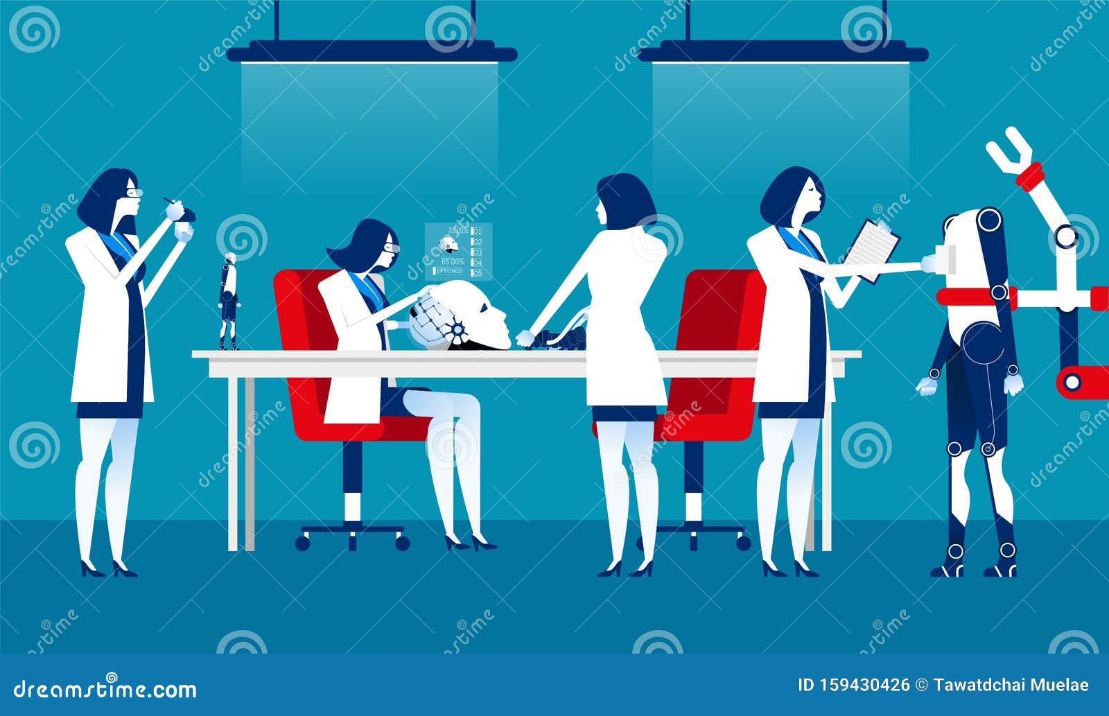 Robot Laboratory. Technology Experiments Artificial Intelligence Stock ...