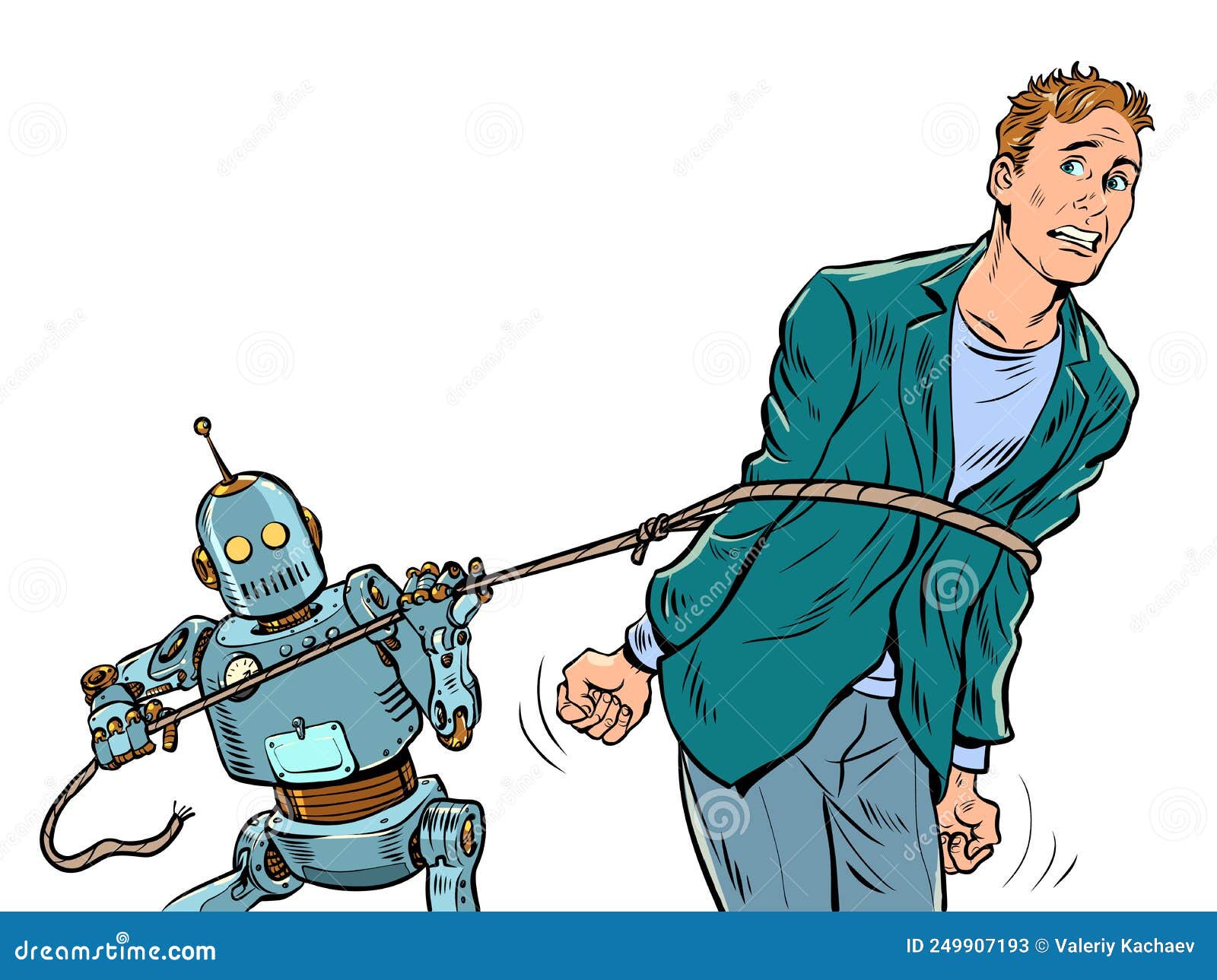 A Captured Robot Under Interrogation. Torture Of Artificial ...