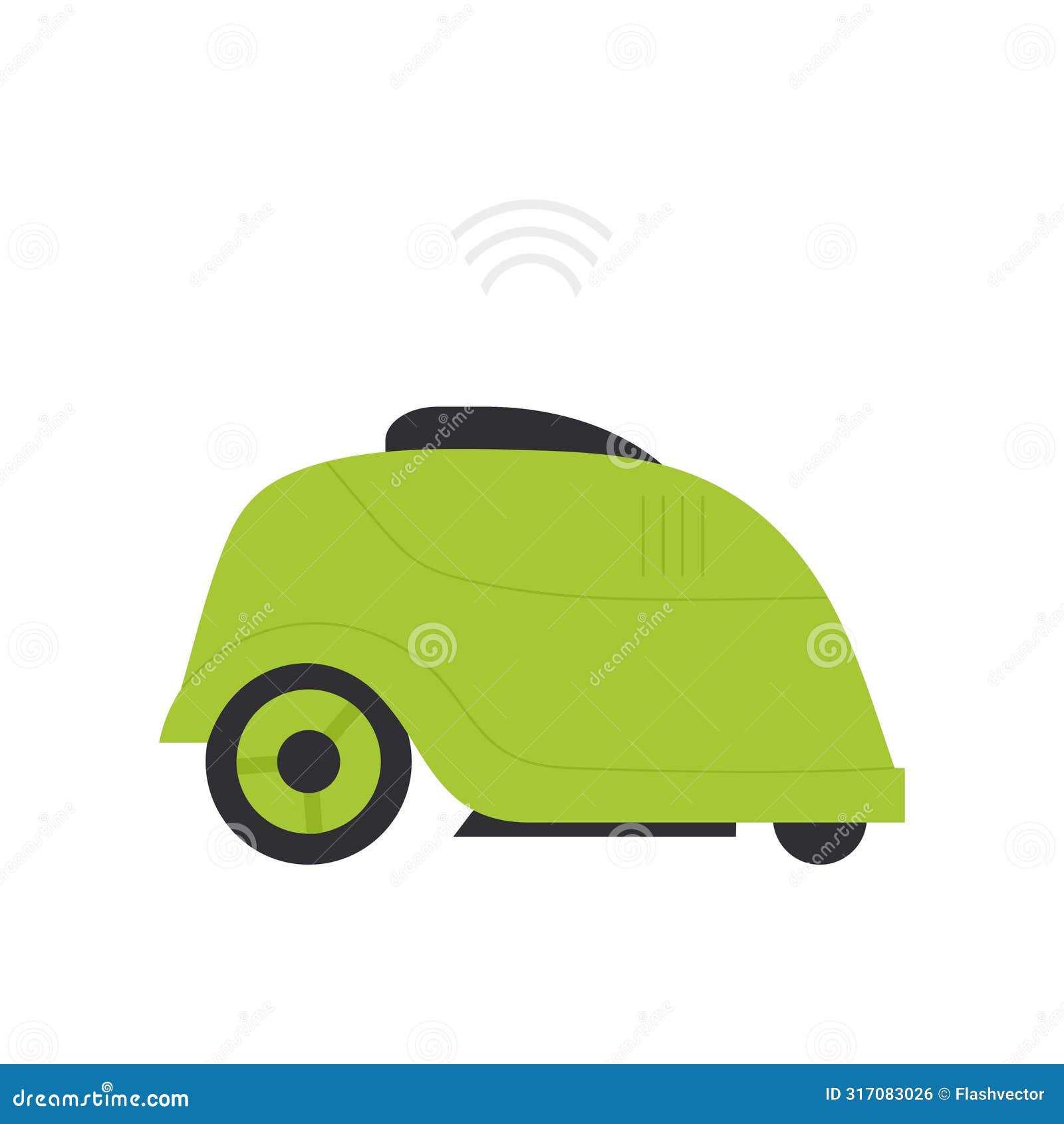 Robot Lawnmower, Automatic Equipment for Cutting Grass on Lawn Stock ...