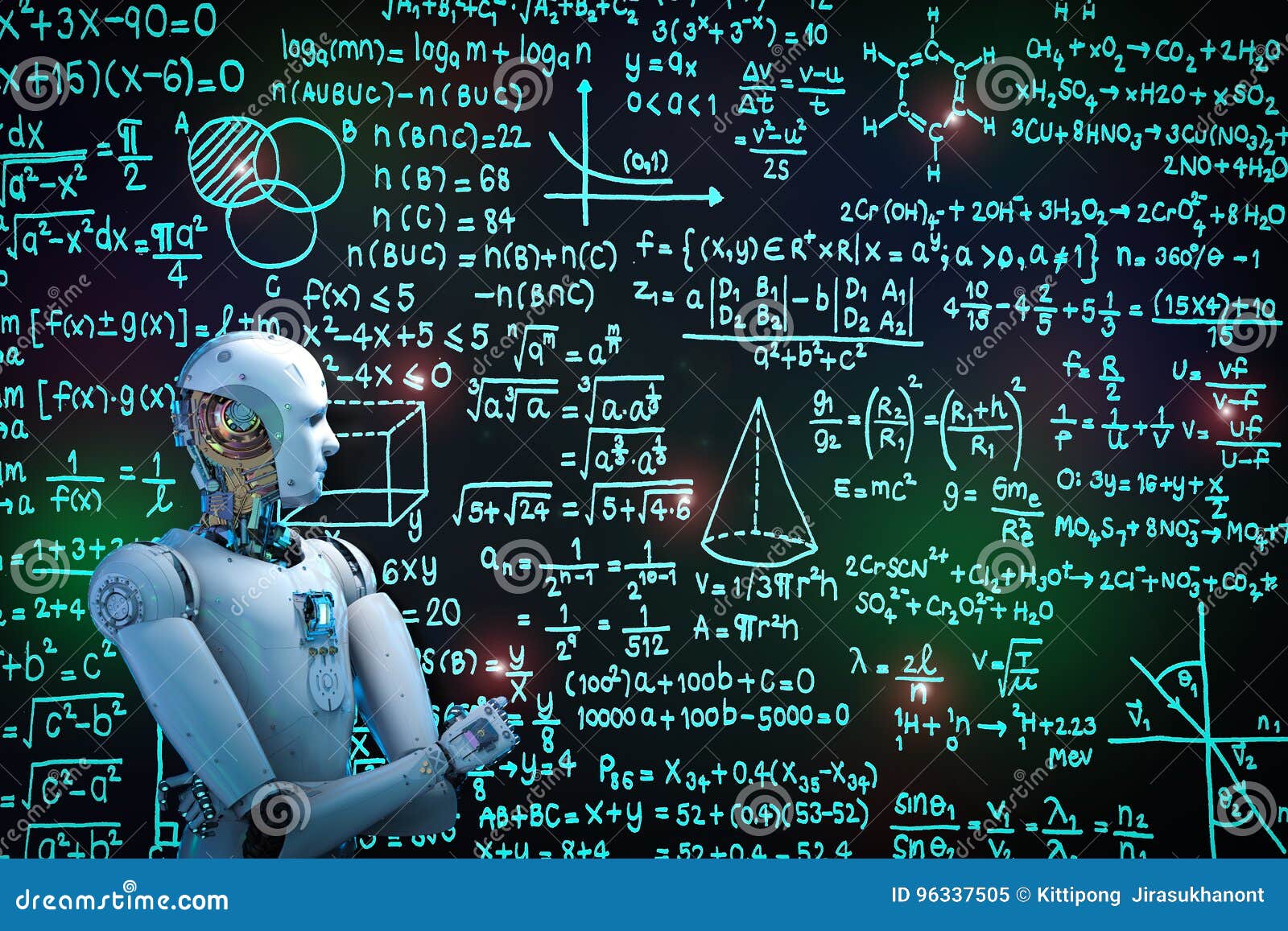 Robot Learning or Solving Problems Stock Illustration - Illustration of ... Robot Learning or Solving Problems Stock Illustration - Illustration of ...