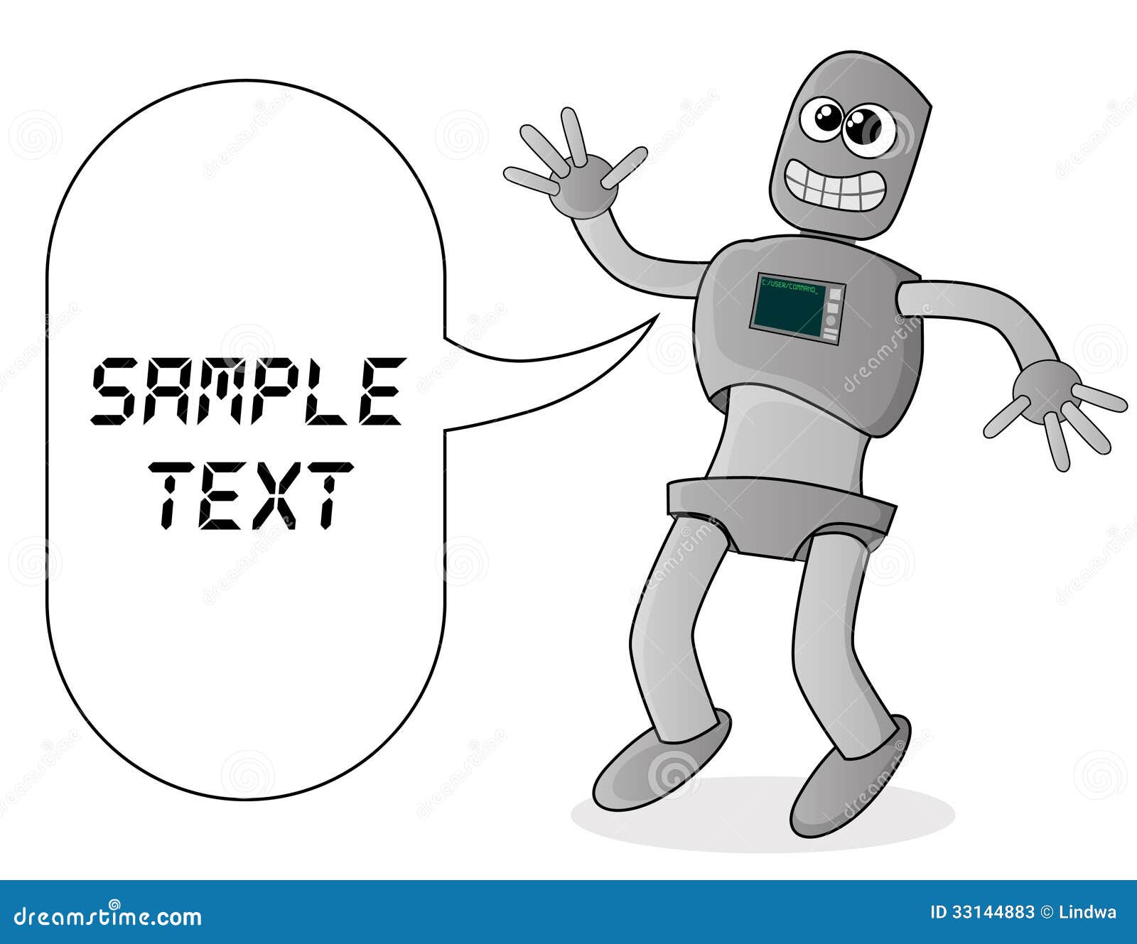Robot Lindo De La Historieta Ilustración del Vector - Ilustración de ...