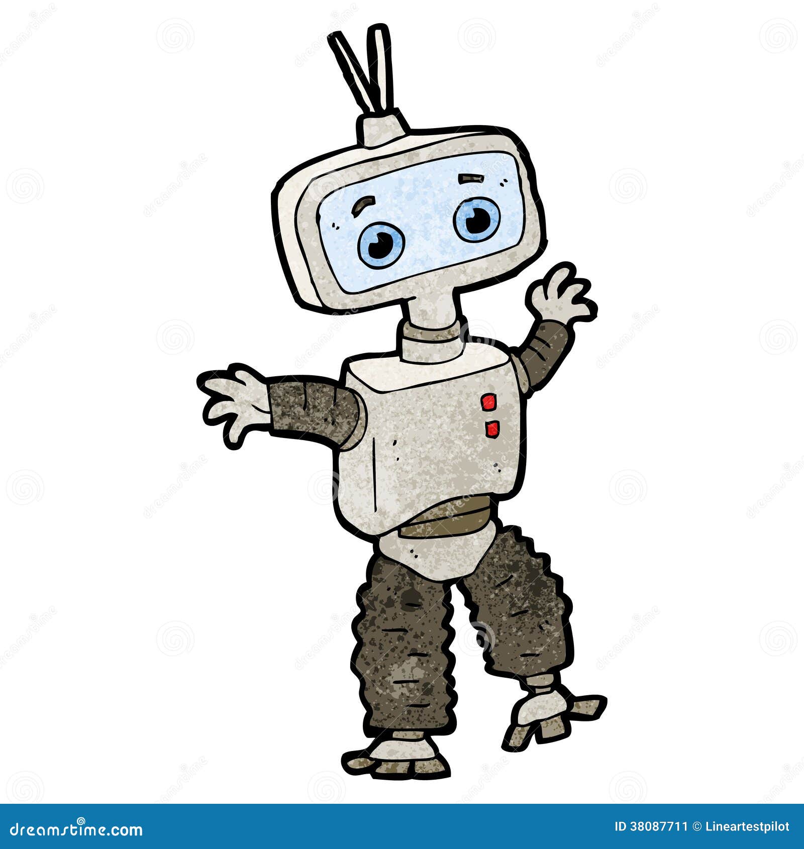 Robot Lindo De La Historieta Ilustración del Vector - Ilustración de ...