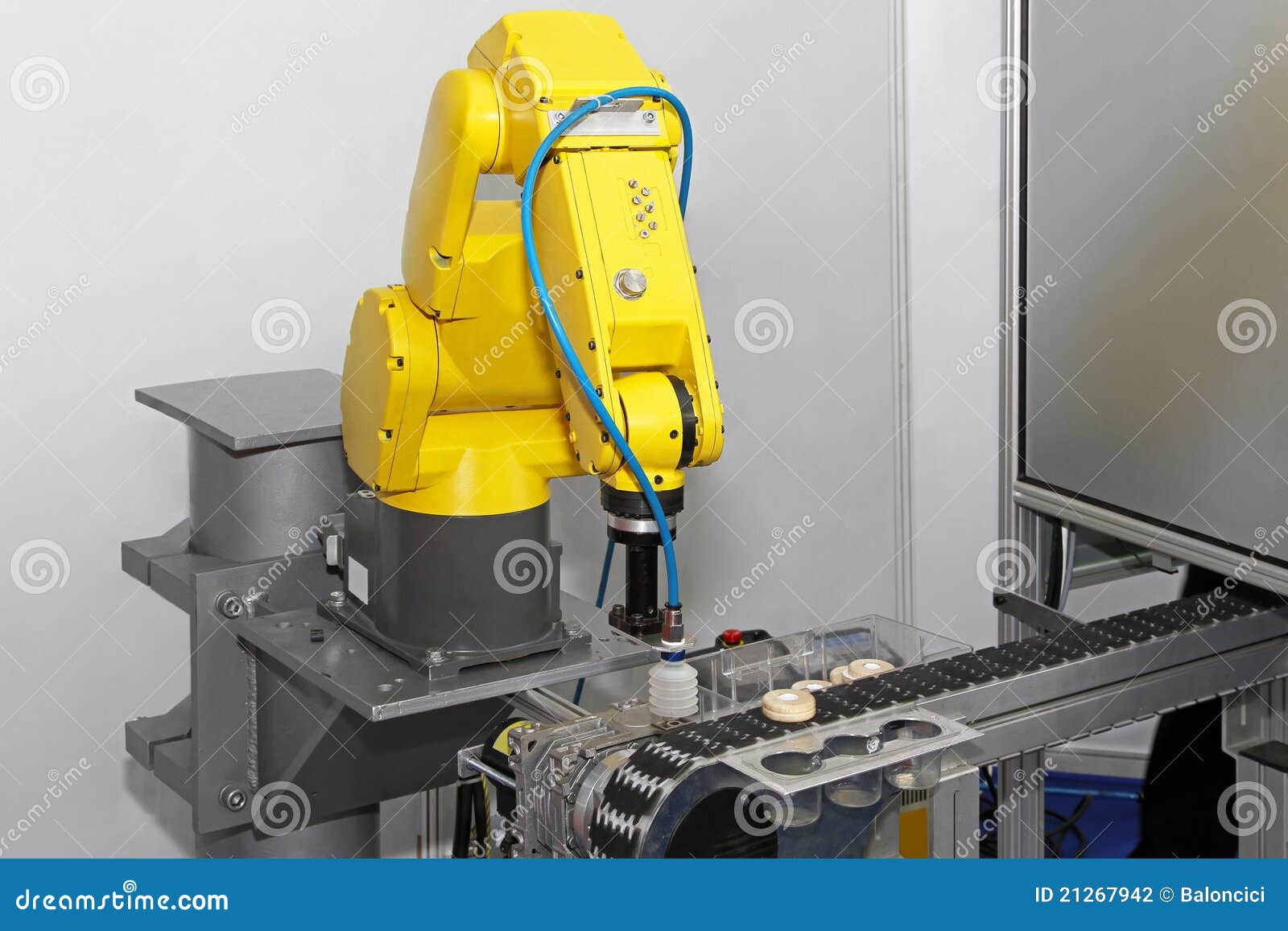 Robot in line stock photo. Image of dynamics, factory - 21267942