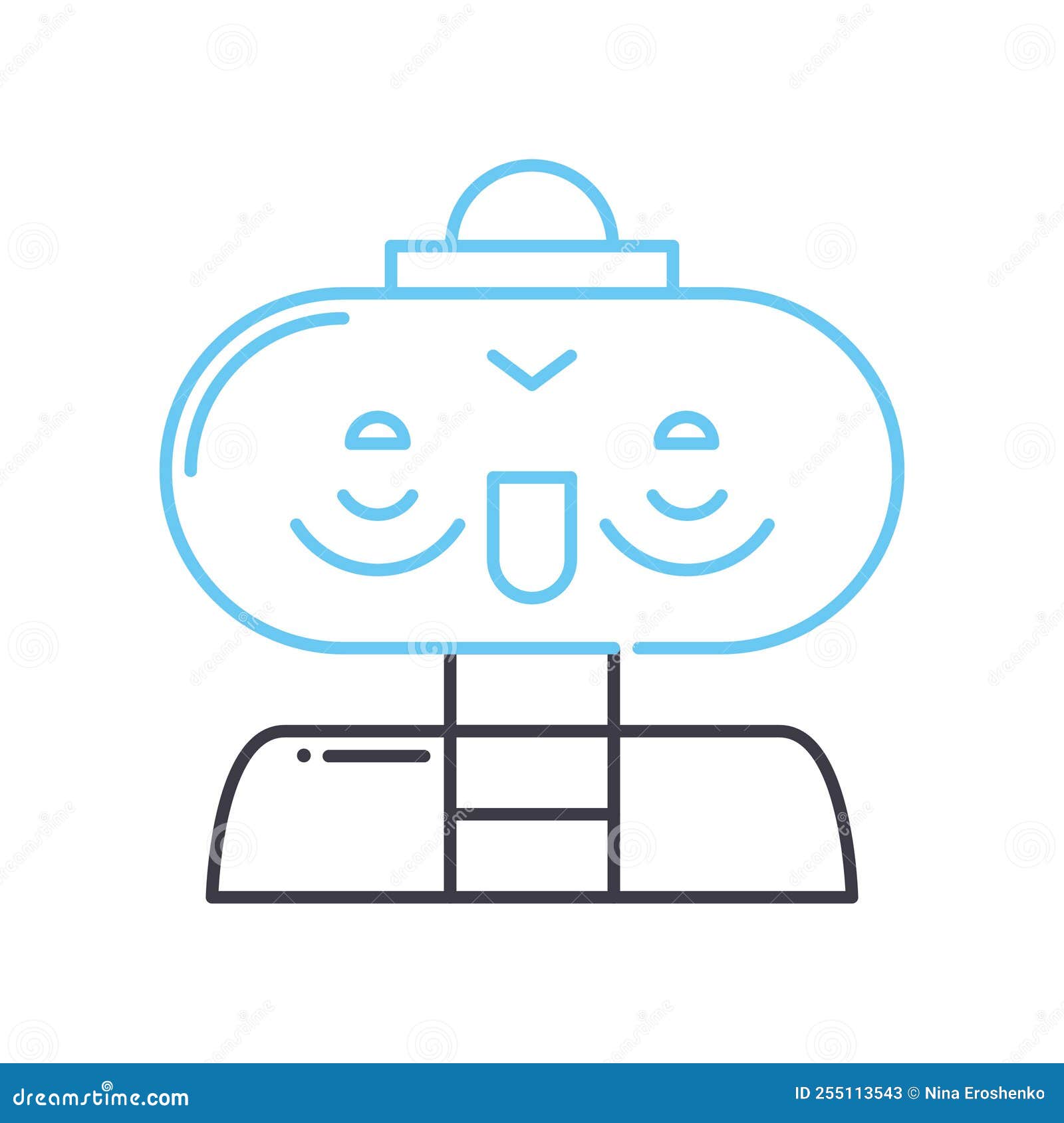 Robot Line Icon, Outline Symbol, Vector Illustration, Concept Sign ...
