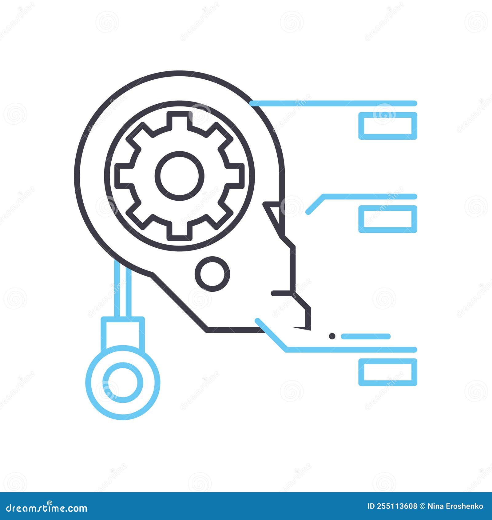 Robot Line Icon, Outline Symbol, Vector Illustration, Concept Sign ...