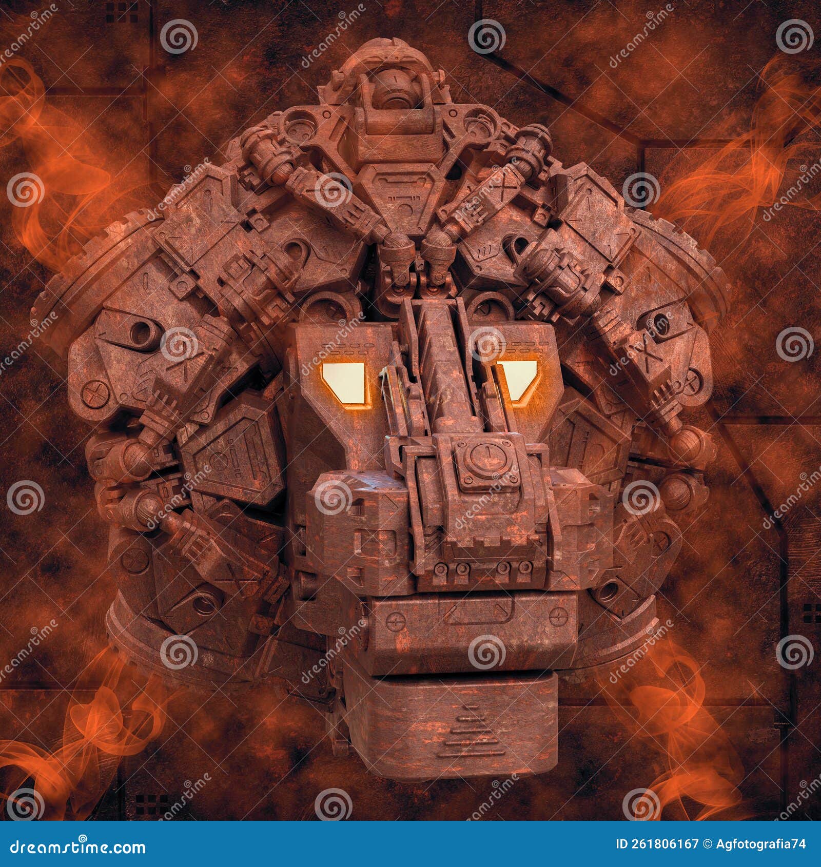 The Robot Lion Neon Cyberpunk Style Design Features A Fusion Of ...