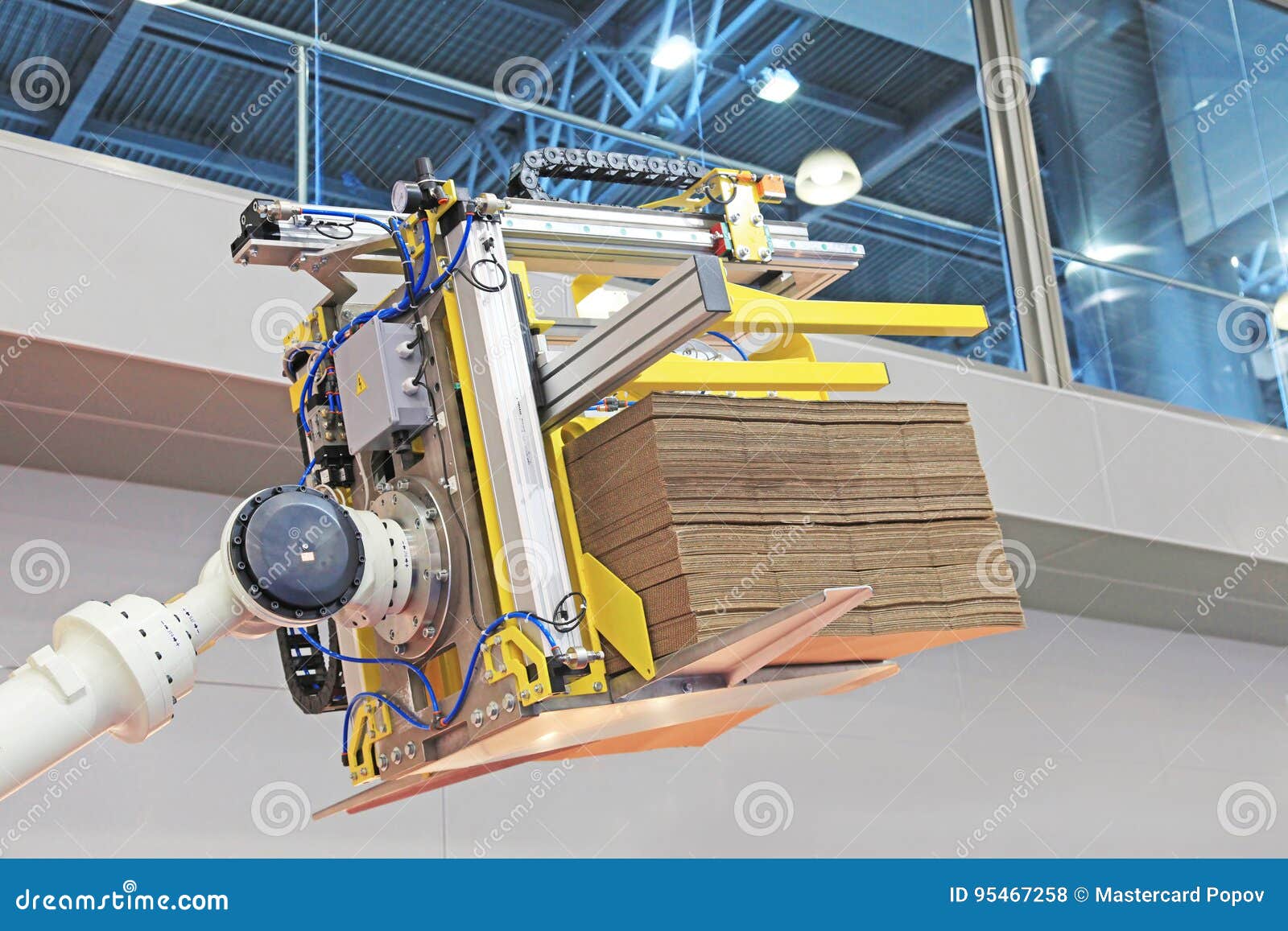 Robot loader with load stock photo. Image of unloading - 95467258
