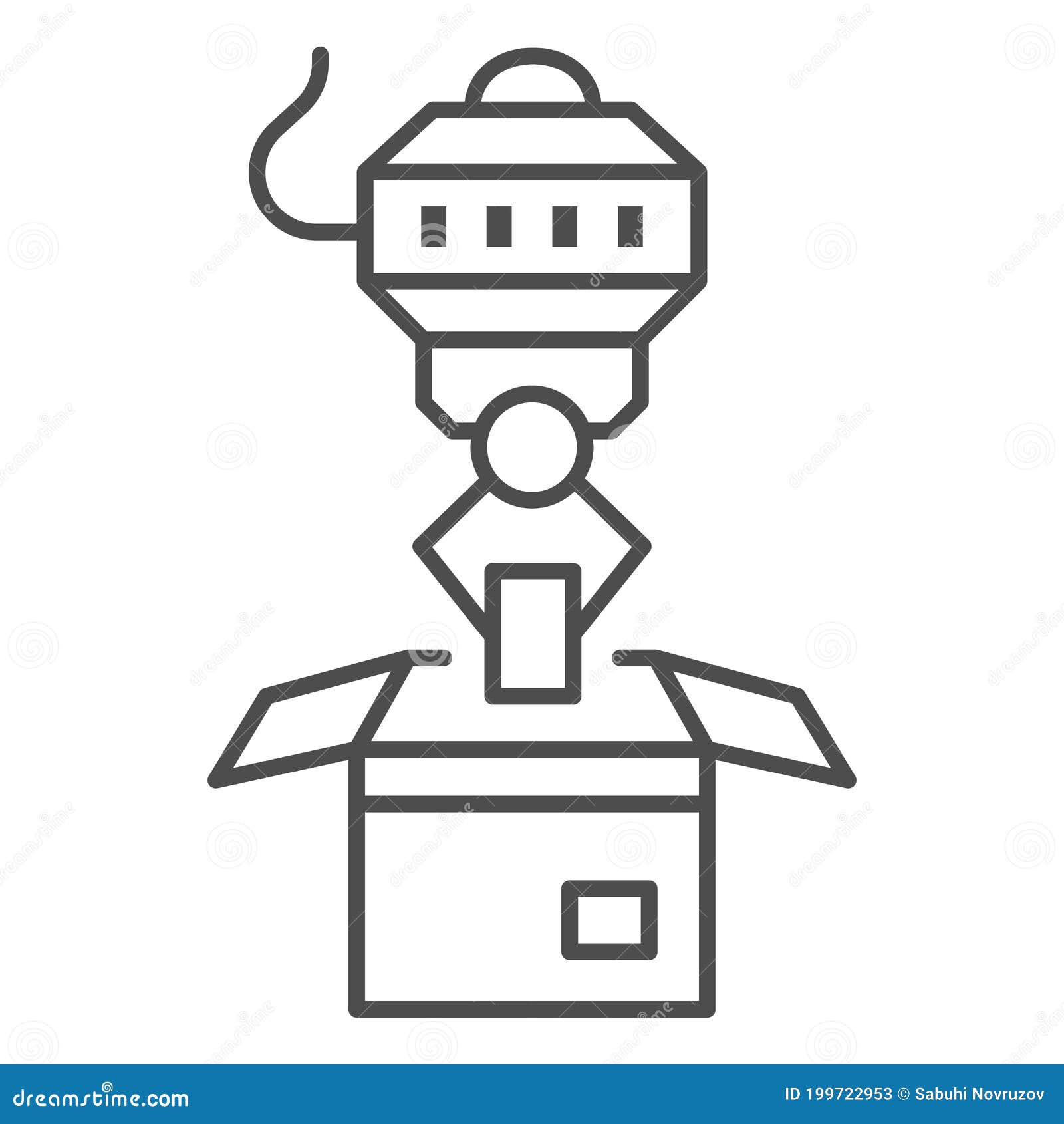 Robotic Packaging Conveyor Belt. Cartoon Vector | CartoonDealer.com ...