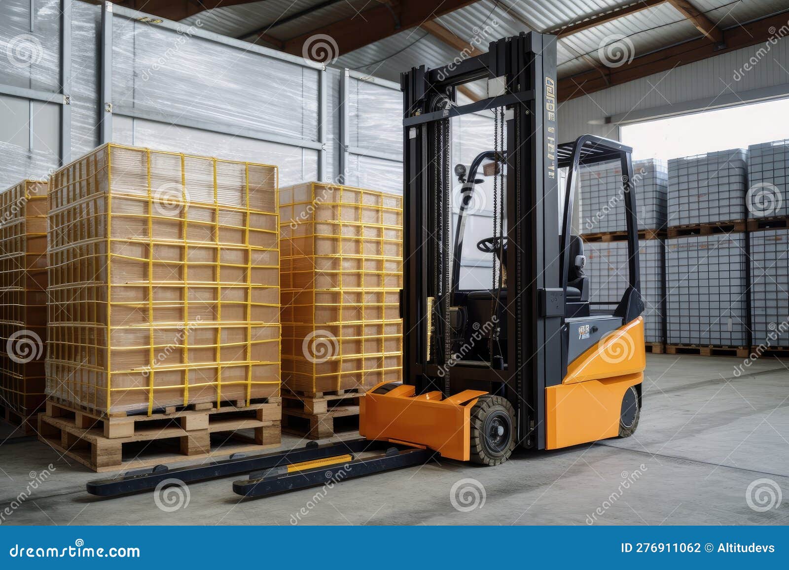 Robot, Loading Heavy Boxes into Shipping Container, Using Built-in ...