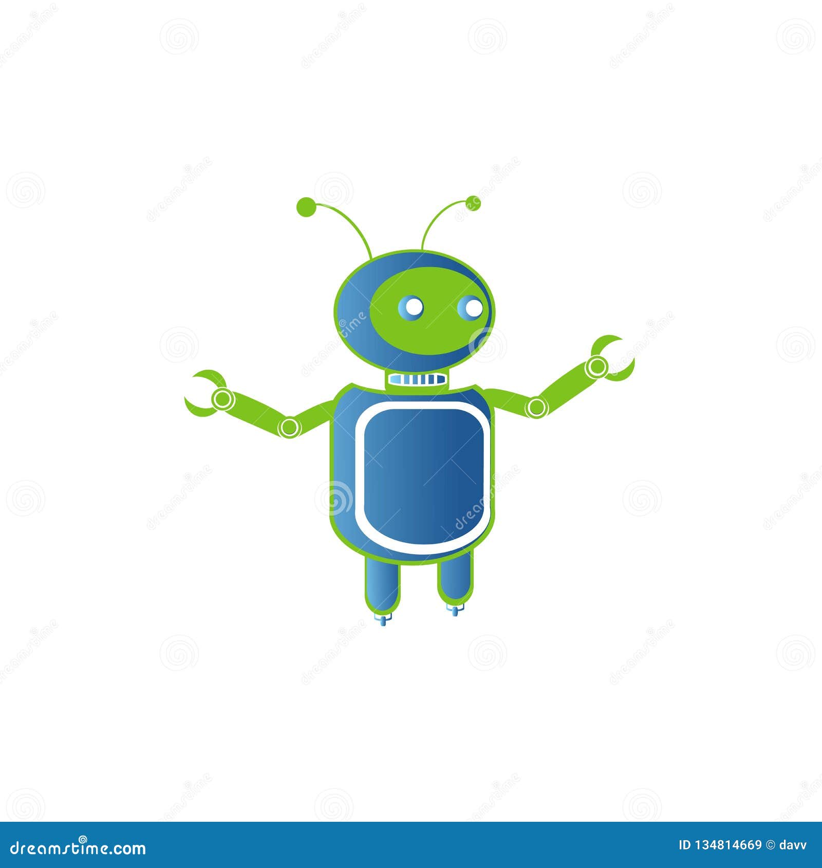 Robot Logo, Artificial Intelligence, Badge for Company Identity ...