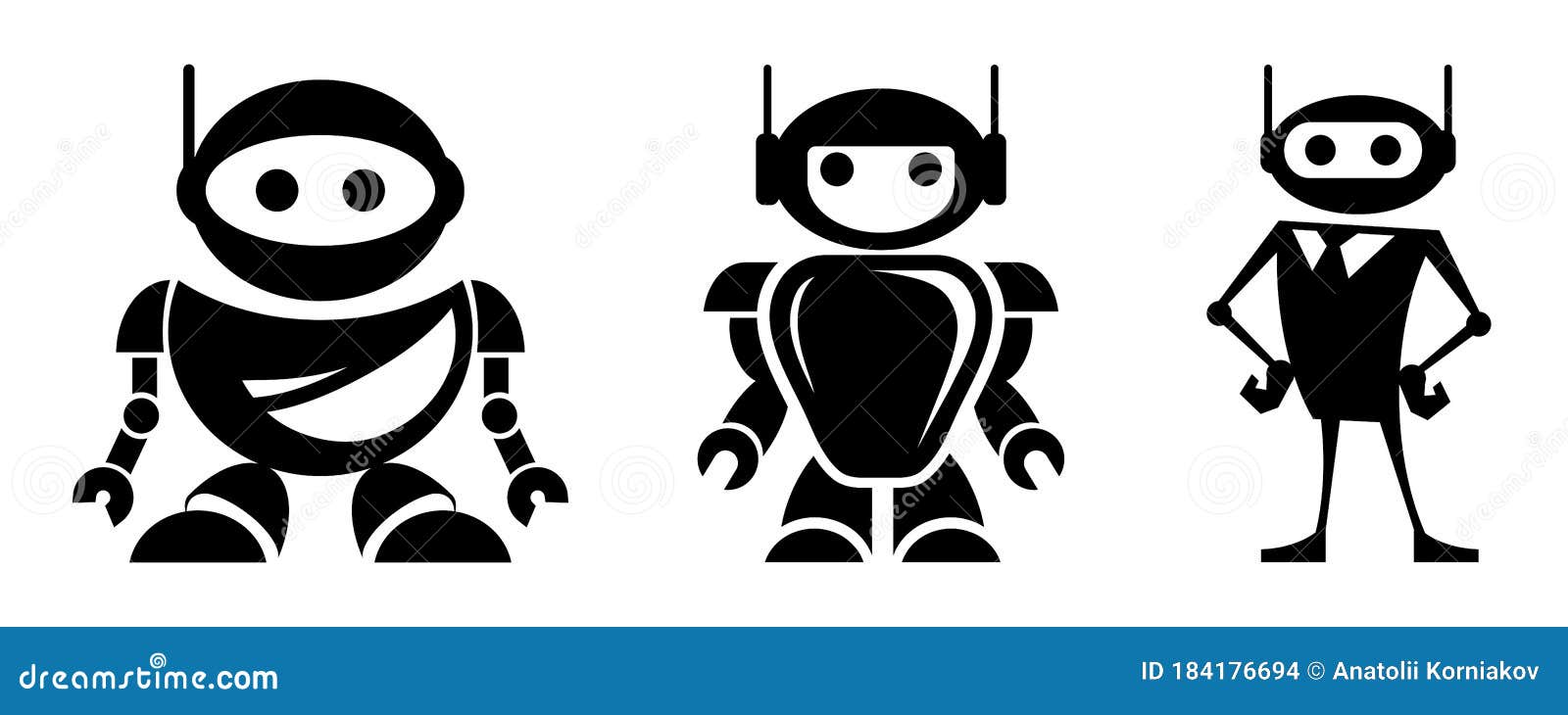 Robot Logo For Design. Bot Icon. Robotics. Support Service Bot. Vector ...