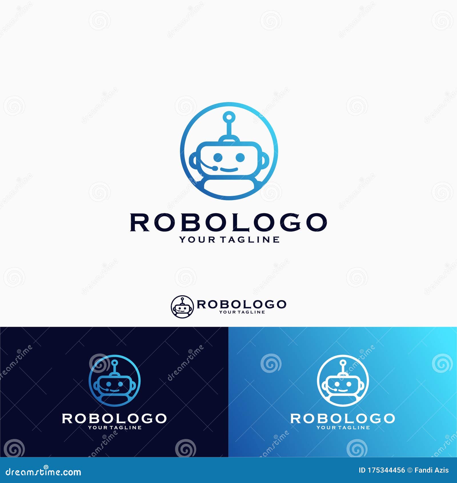 Robot Logo Design, Sistem Customer Service Logo Design Emblem Vector ...