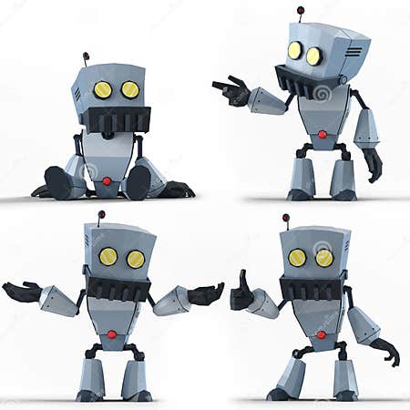 Robot LowPoly stock illustration. Illustration of cartoon - 121321987