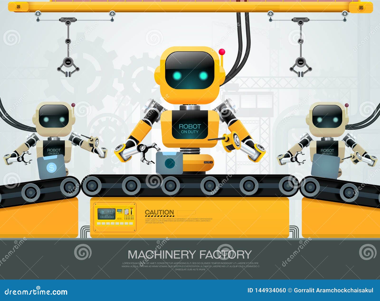 Robot Machine Artificial Intelligence Technology Smart Industrial 4.0 ...