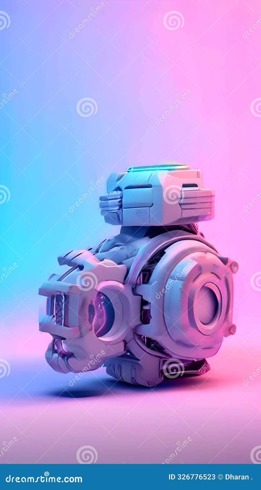 3d Rendering Humanoid Robot Looking at the Camera, Artificial Intelligence Concept Stock ...