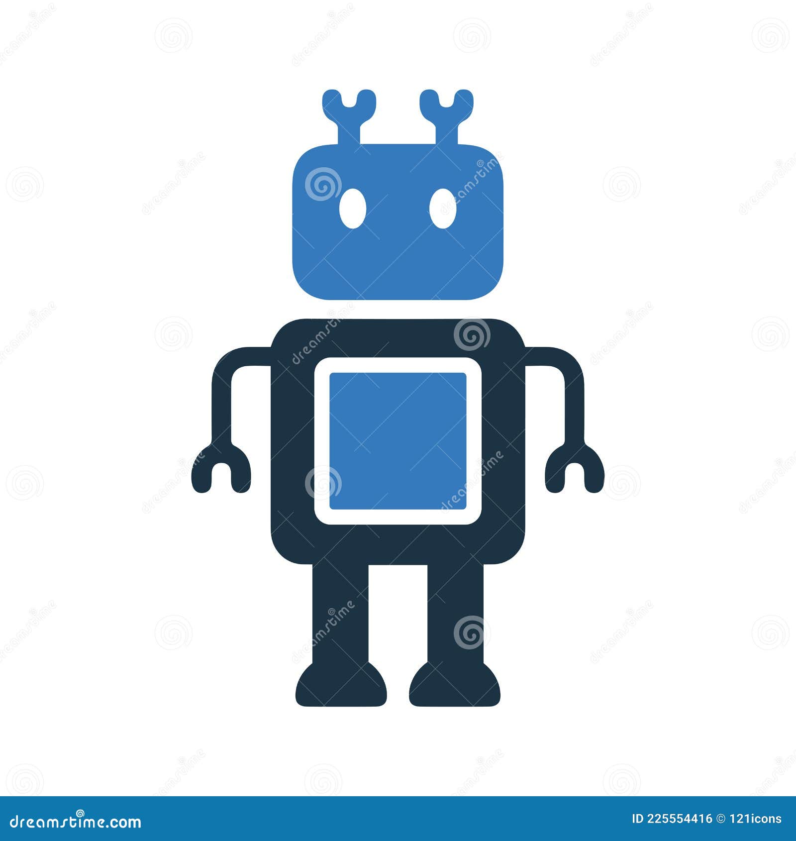 Robot, Machine Icon. Simple Editable Vector Design Isolated on a White ...