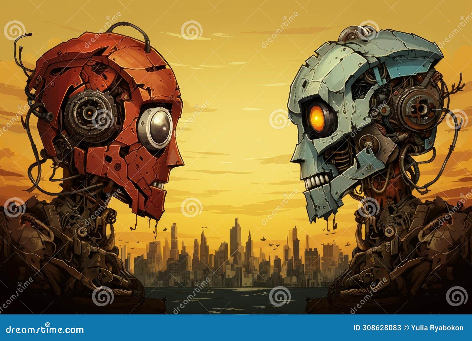 Robot Machinery Evolution. Generate Ai Stock Image - Image of beings ...