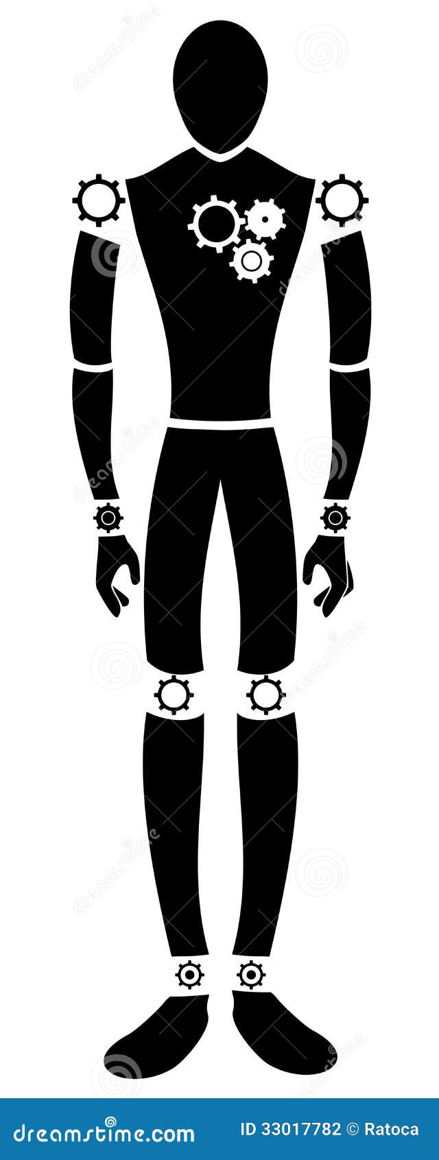 Robot man stock vector. Illustration of study, modern - 33017782