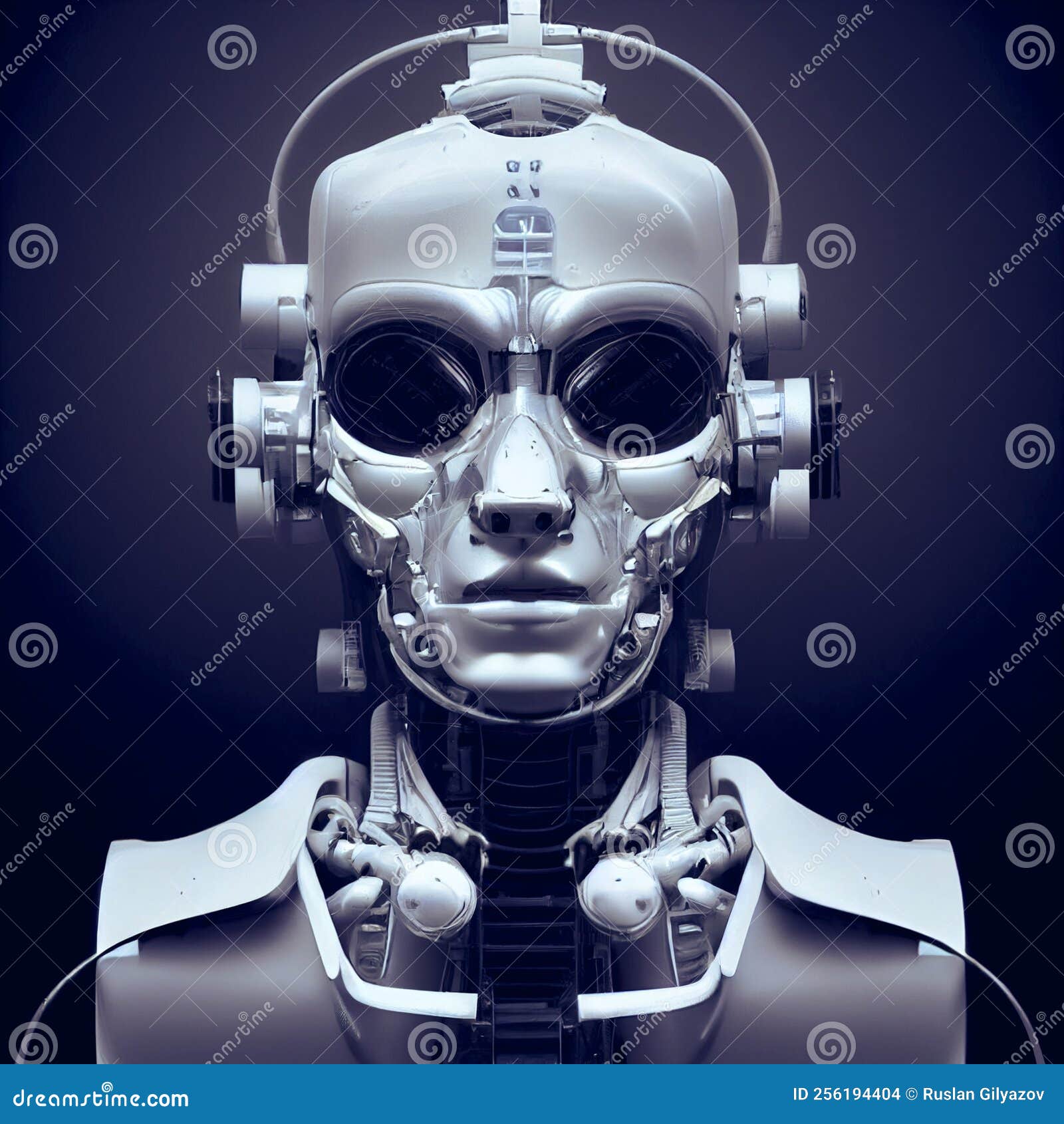 Robot Man, Sci-fi Android Female Artificial Intelligence 3d Render ...
