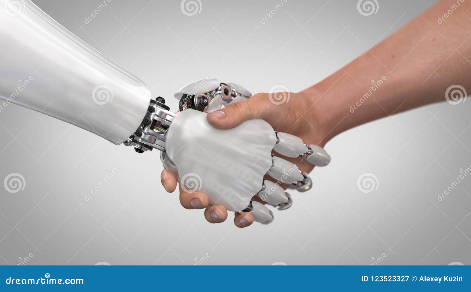 Robot and Man Shaking Hands. 3d Render Stock Image - Image of friendly ... Robot and Man Shaking Hands. 3d Render Stock Image - Image of friendly ...