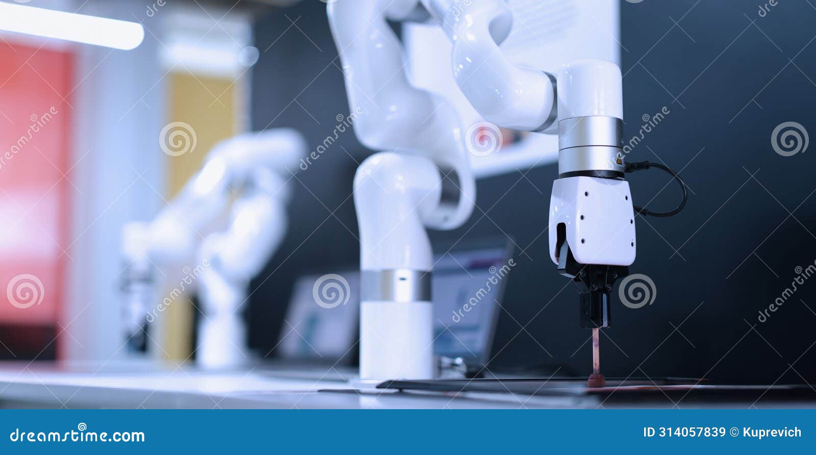 Robot Manipulator on Table in Industrial Technical Testing Laboratory ...