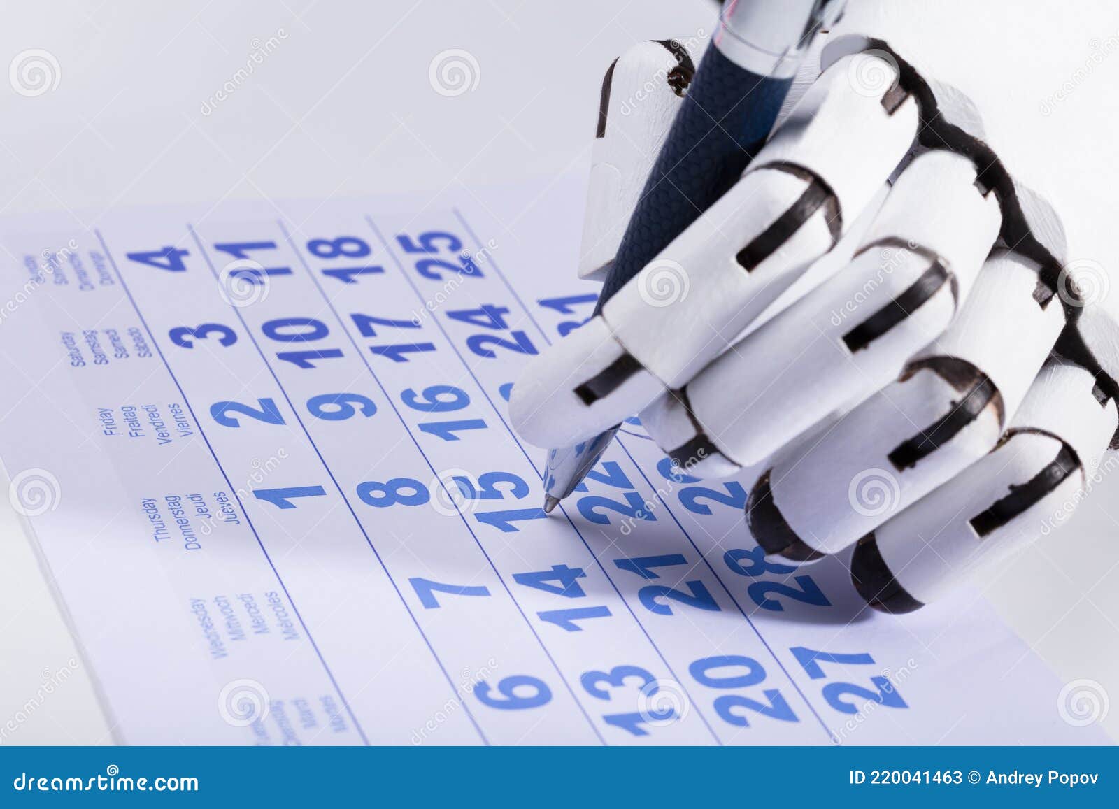Robot Marking Date On Calendar Royalty-Free Stock Photography ...