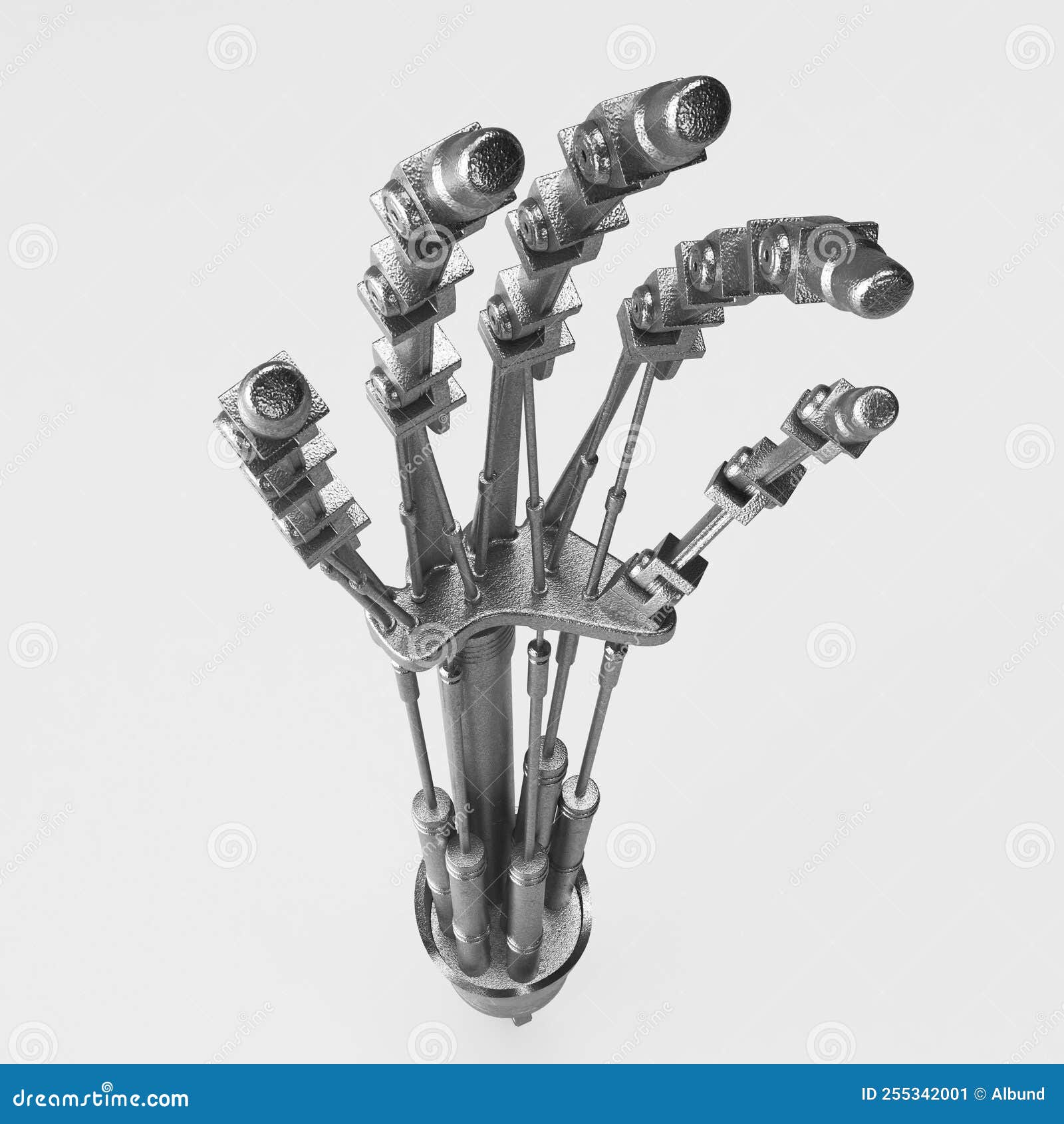 Robot Mechanical Arm stock illustration. Illustration of mechanics ...