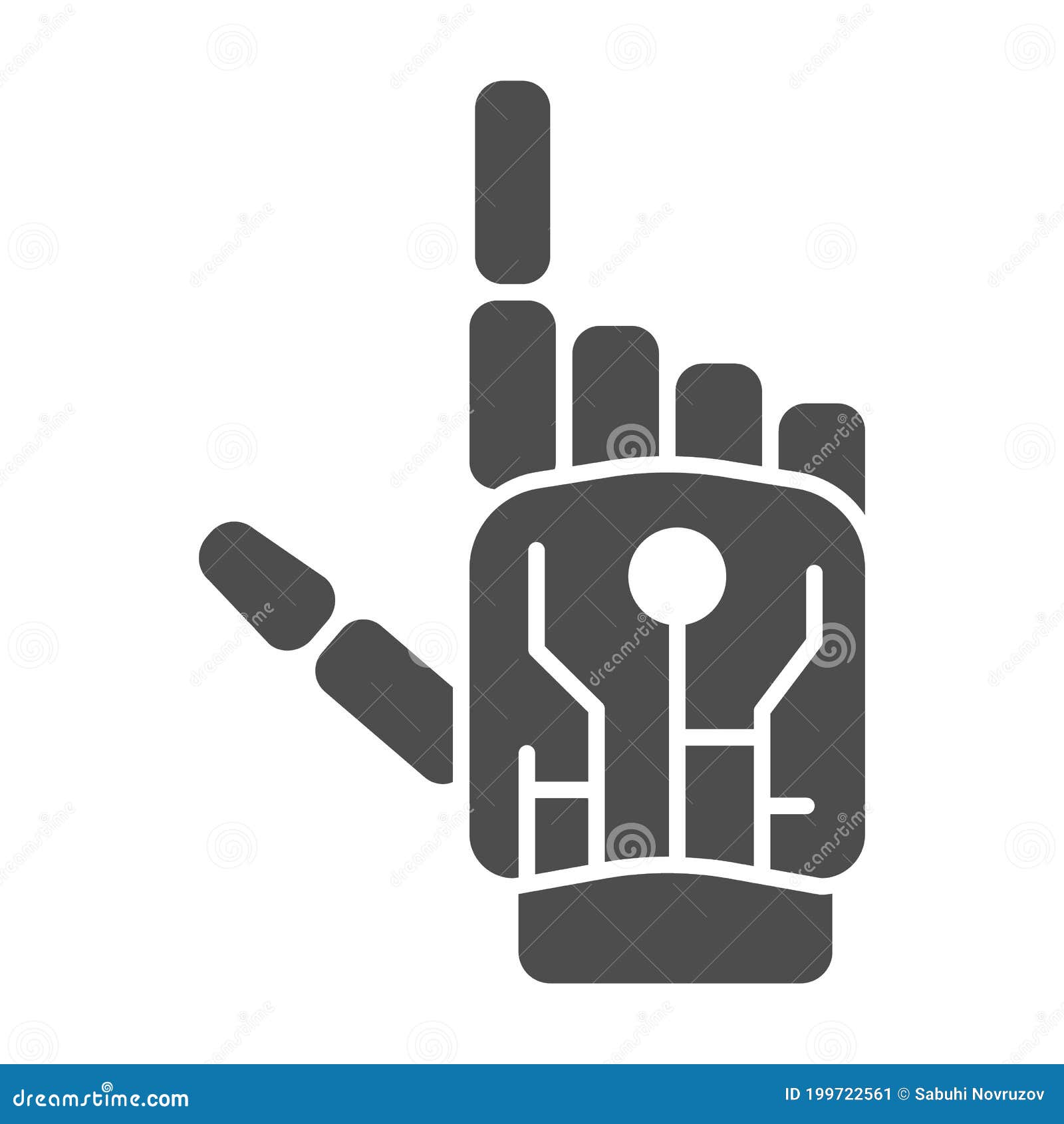 Robot Mechanical Arm Solid Icon, Robotization Concept, Robotic Hand ...