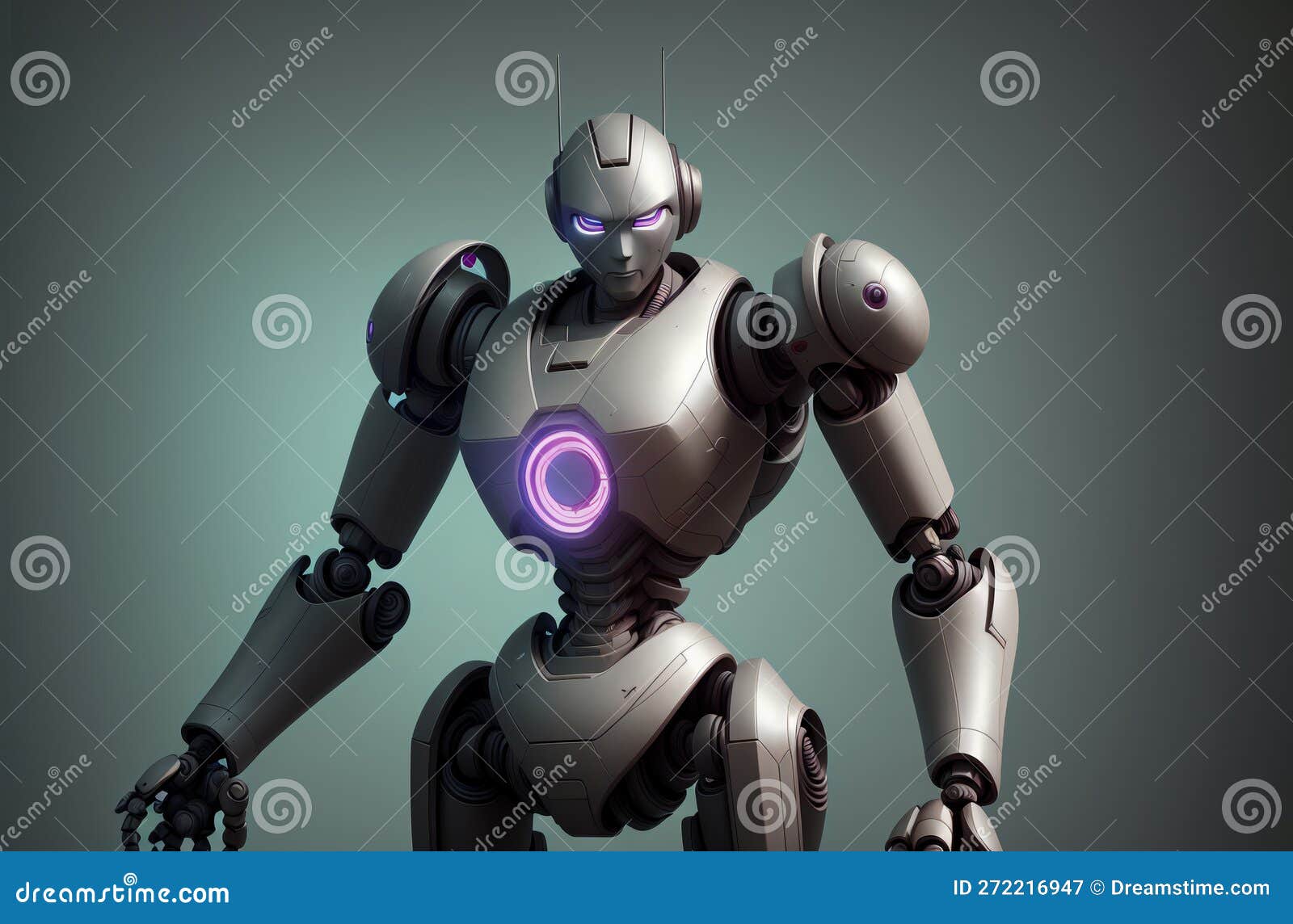 Robot. Mechanical Cybernetic Machine with Artificial Intelligence ...