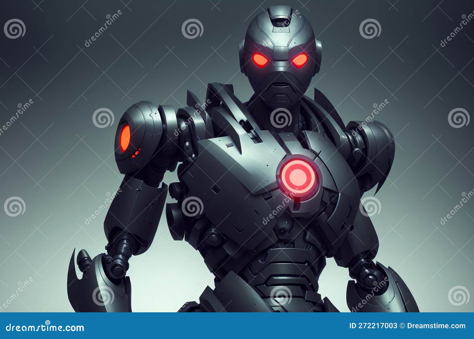 Robot. Mechanical Cybernetic Machine with Artificial Intelligence ...
