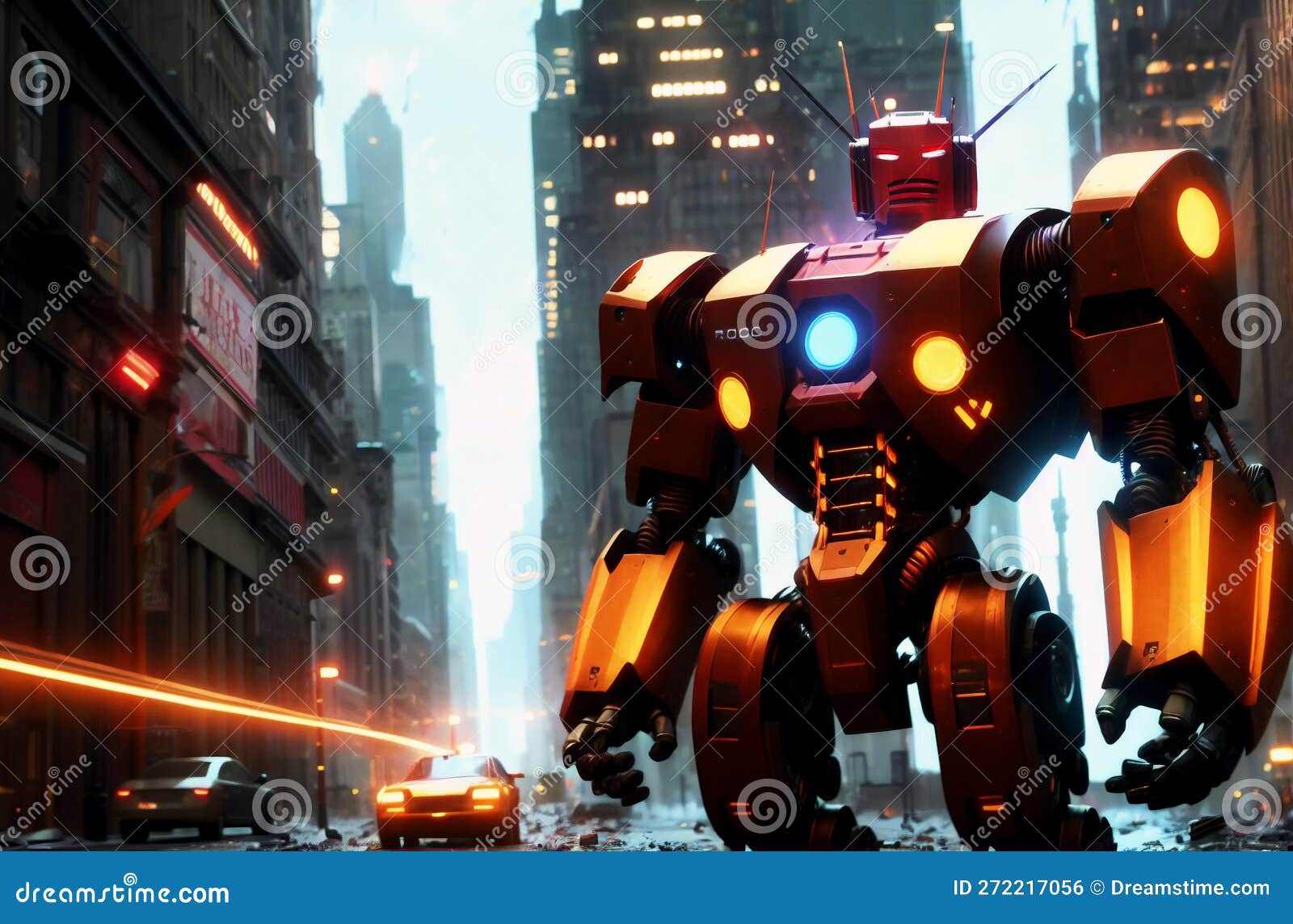 Robot. Mechanical Cybernetic Machine with Artificial Intelligence ...