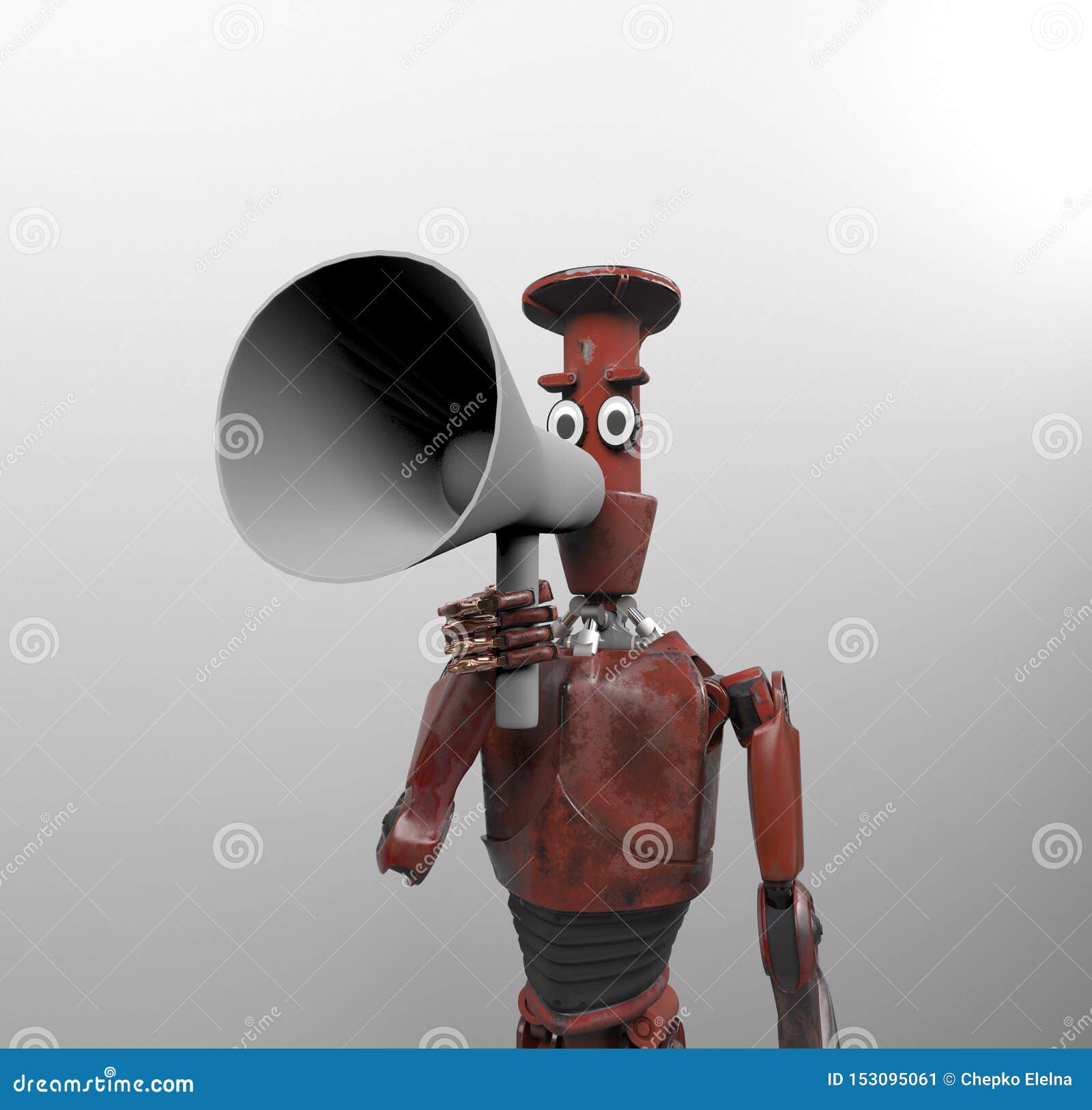 Robot with Megaphone,3d Render Stock Illustration - Illustration of ... Robot with Megaphone,3d Render Stock Illustration - Illustration of ...