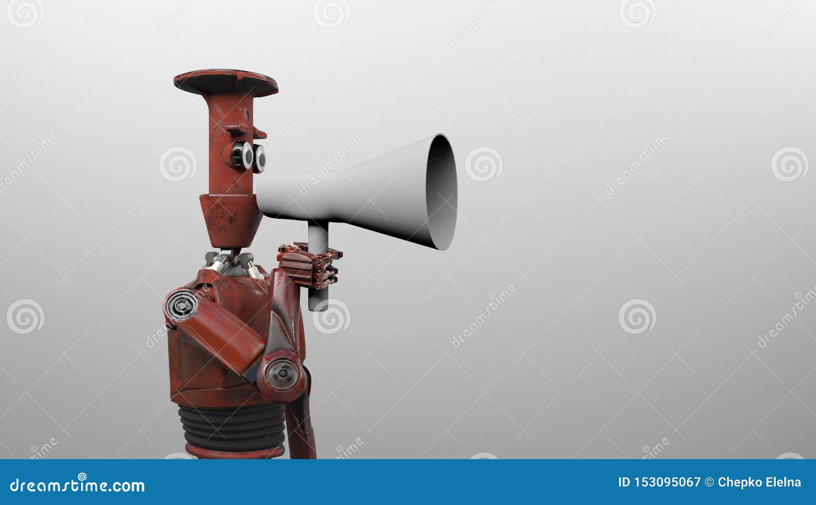 Robot with Megaphone,3d Render Stock Illustration - Illustration of ... Robot with Megaphone,3d Render Stock Illustration - Illustration of ...