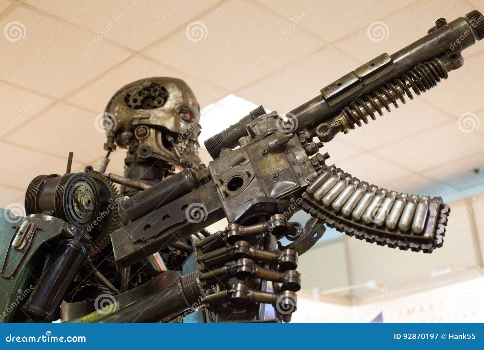 Robot metal assassin editorial photography. Image of arms - 92870197