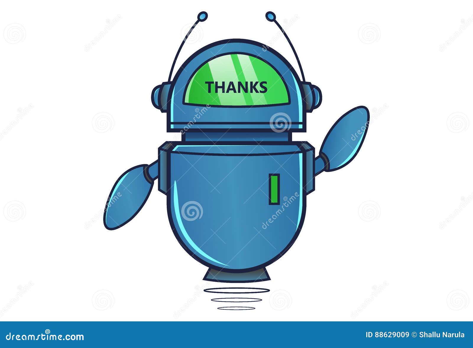 Robot Mignon Montrant Des MERCIS De Message ! Illustration Stock ...