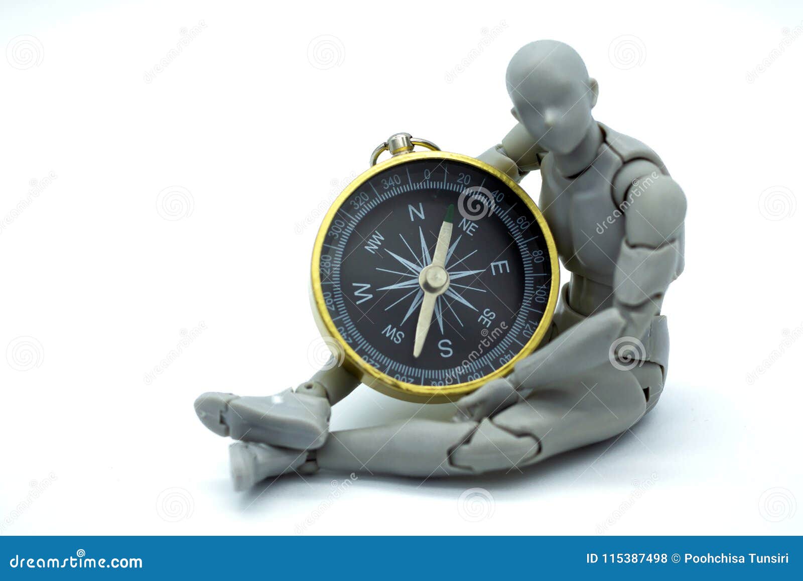 Robot Model with Compass. Image Use for Direction of Investment ...