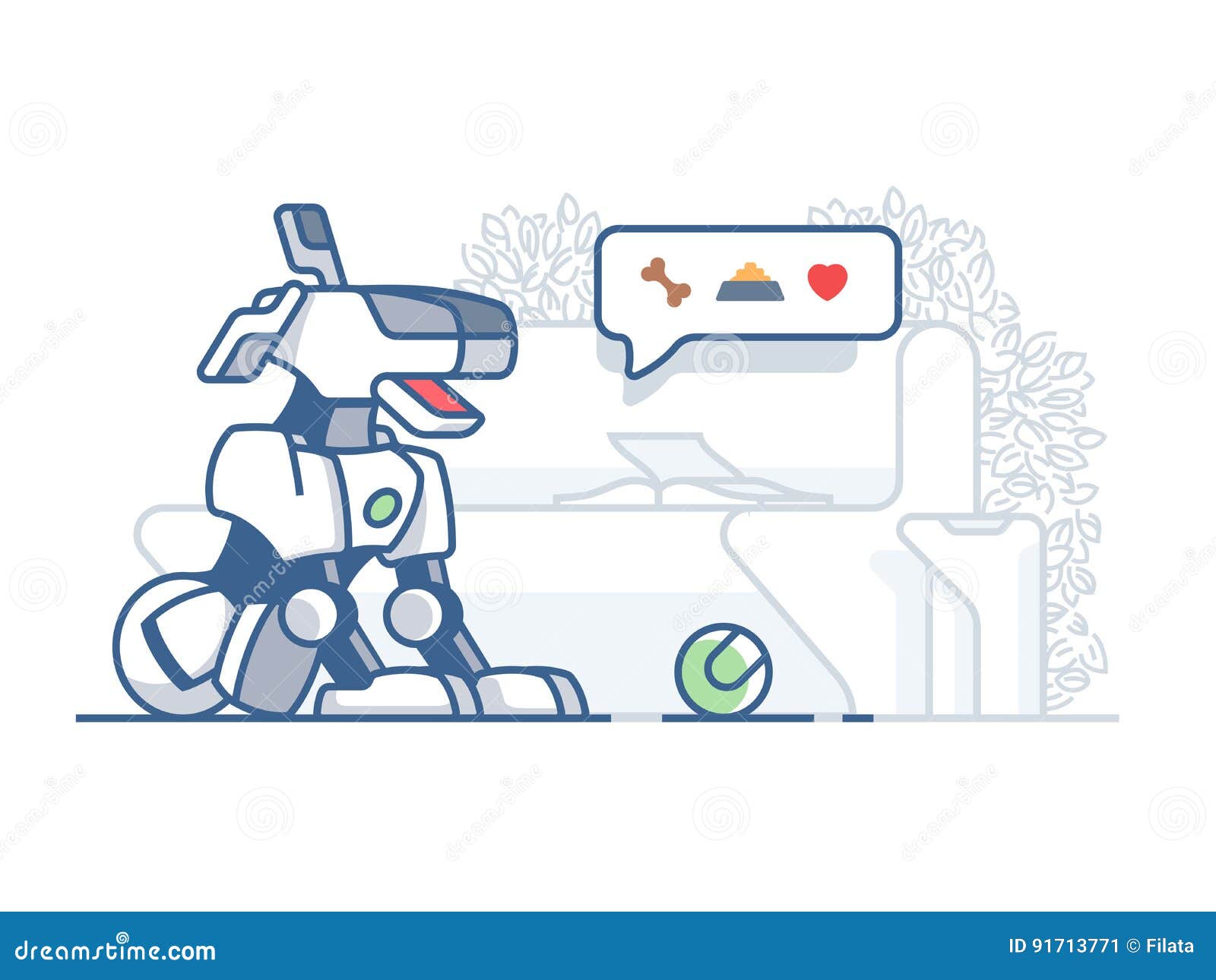 Robot moderno del perro ilustración del vector. Ilustración de concepto ...