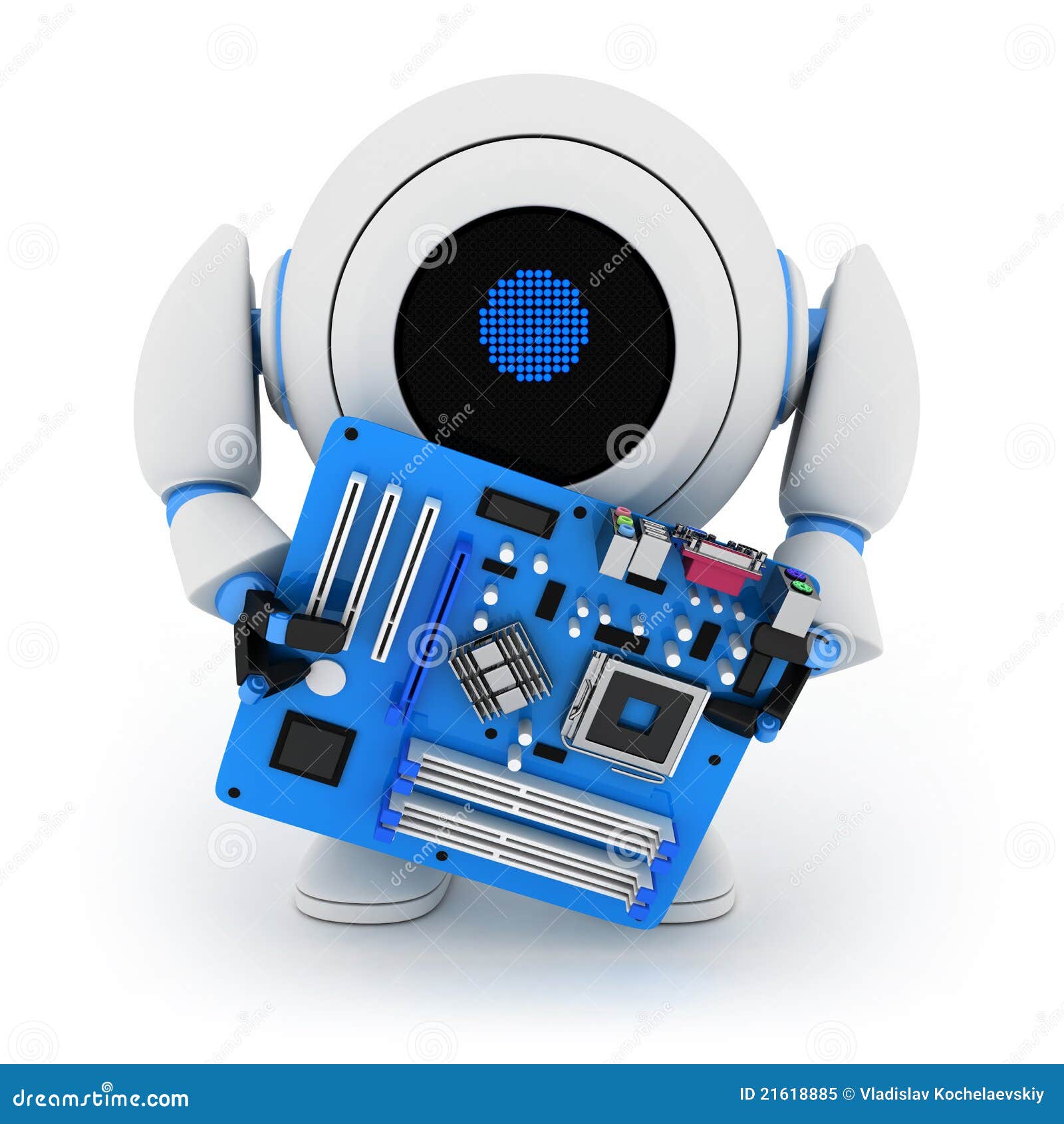 Robot And Motherboard Royalty-Free Stock Photo | CartoonDealer.com ...