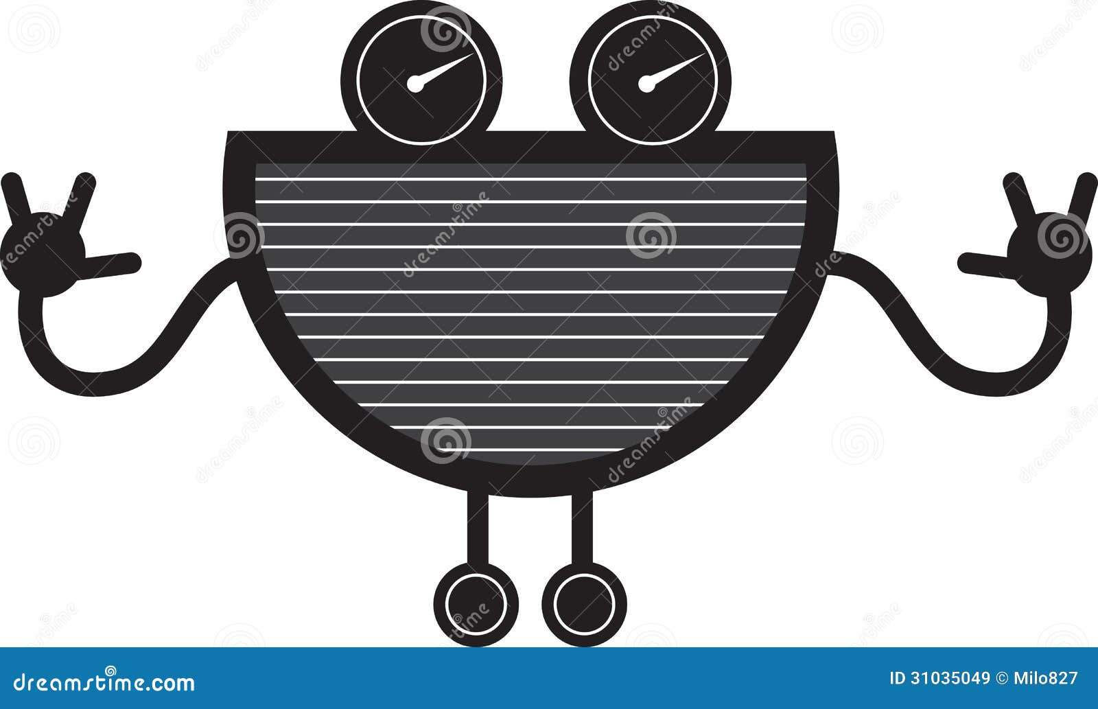 Robot Mouth stock vector. Illustration of black, grey - 31035049