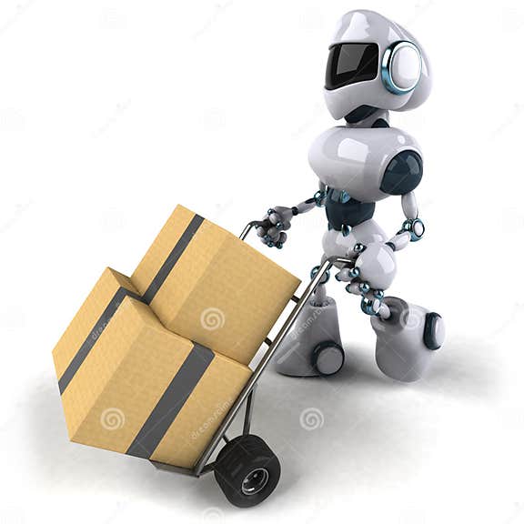 Robot moving stock illustration. Illustration of system - 9800632