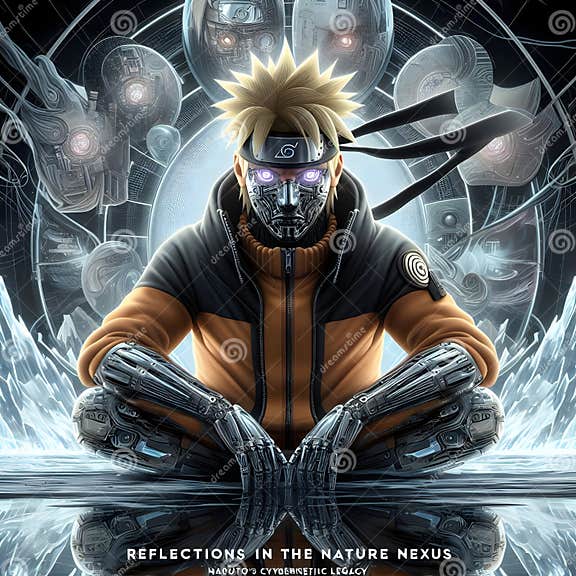 Robot Naruto meditating. stock illustration. Illustration of screenshot ...